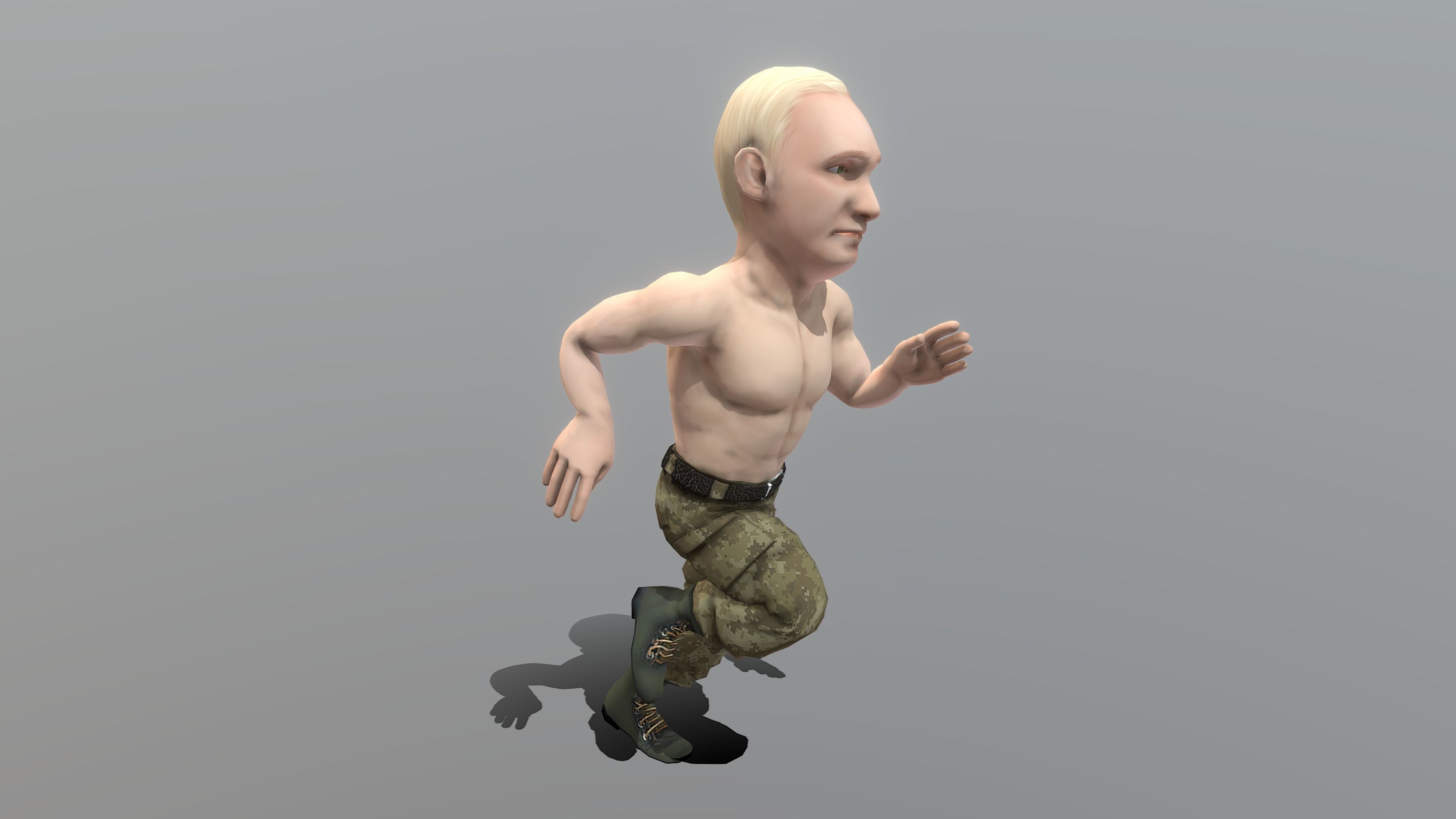 3D model Cartoon Putin VR / AR / low-poly rigged animated | CGTrader