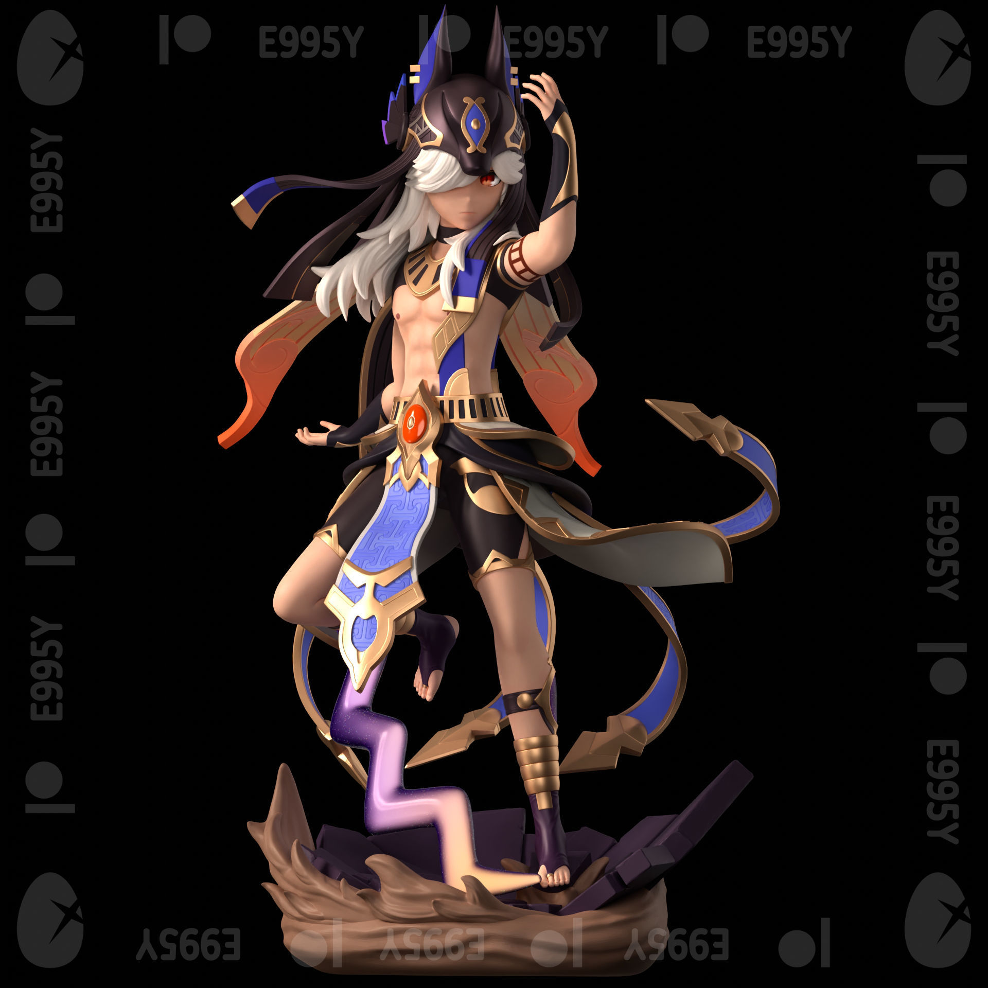 Genshin Impact - Cyno Figure STL file for 3D printing 3D model 3D ...