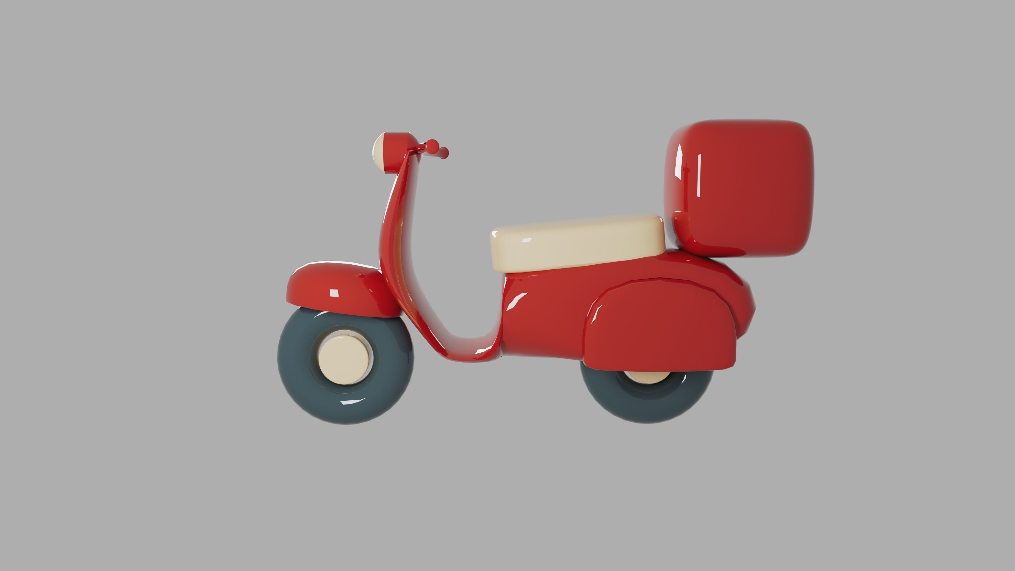 Pizza delivery red bike 3D model | CGTrader