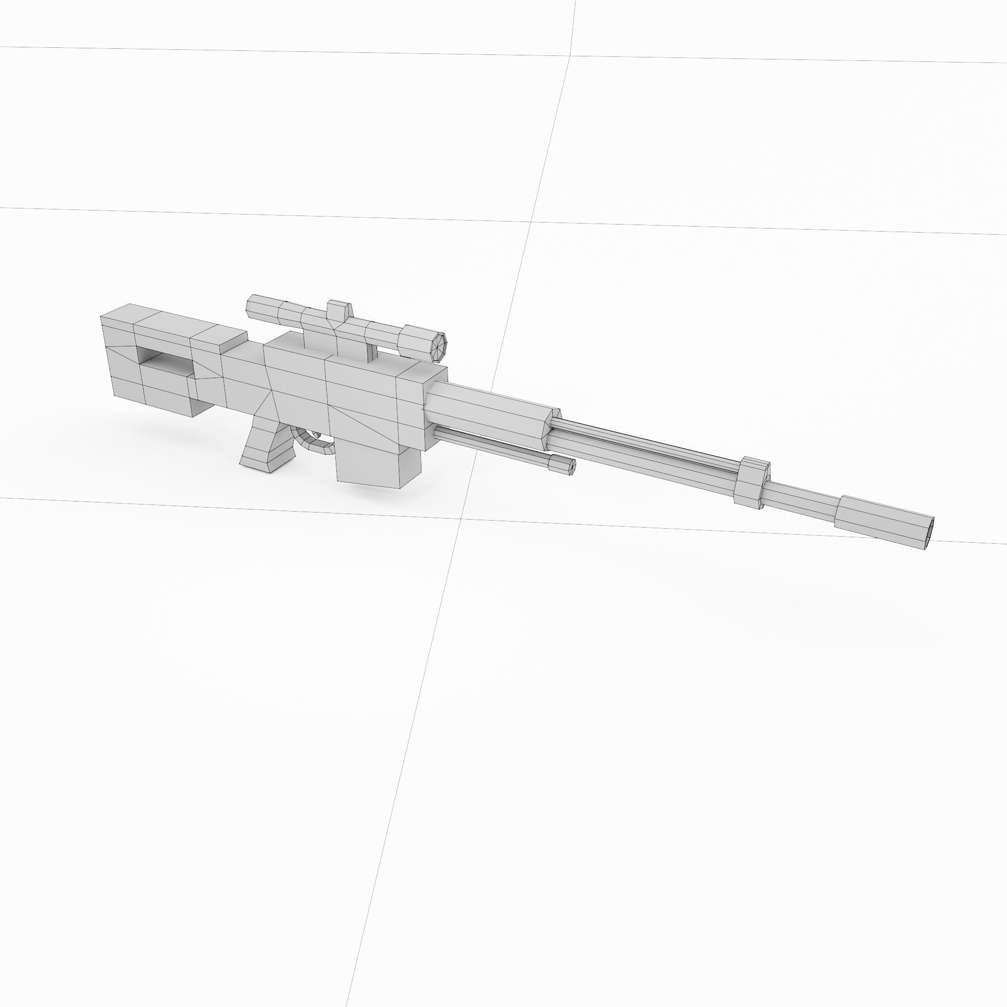 3D model Accuracy International AS50 sniper rifle gun VR / AR / low ...