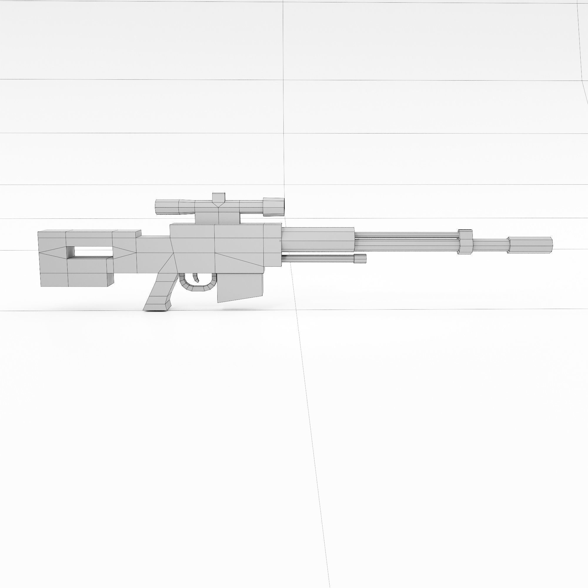 3D model Accuracy International AS50 sniper rifle gun VR / AR / low ...