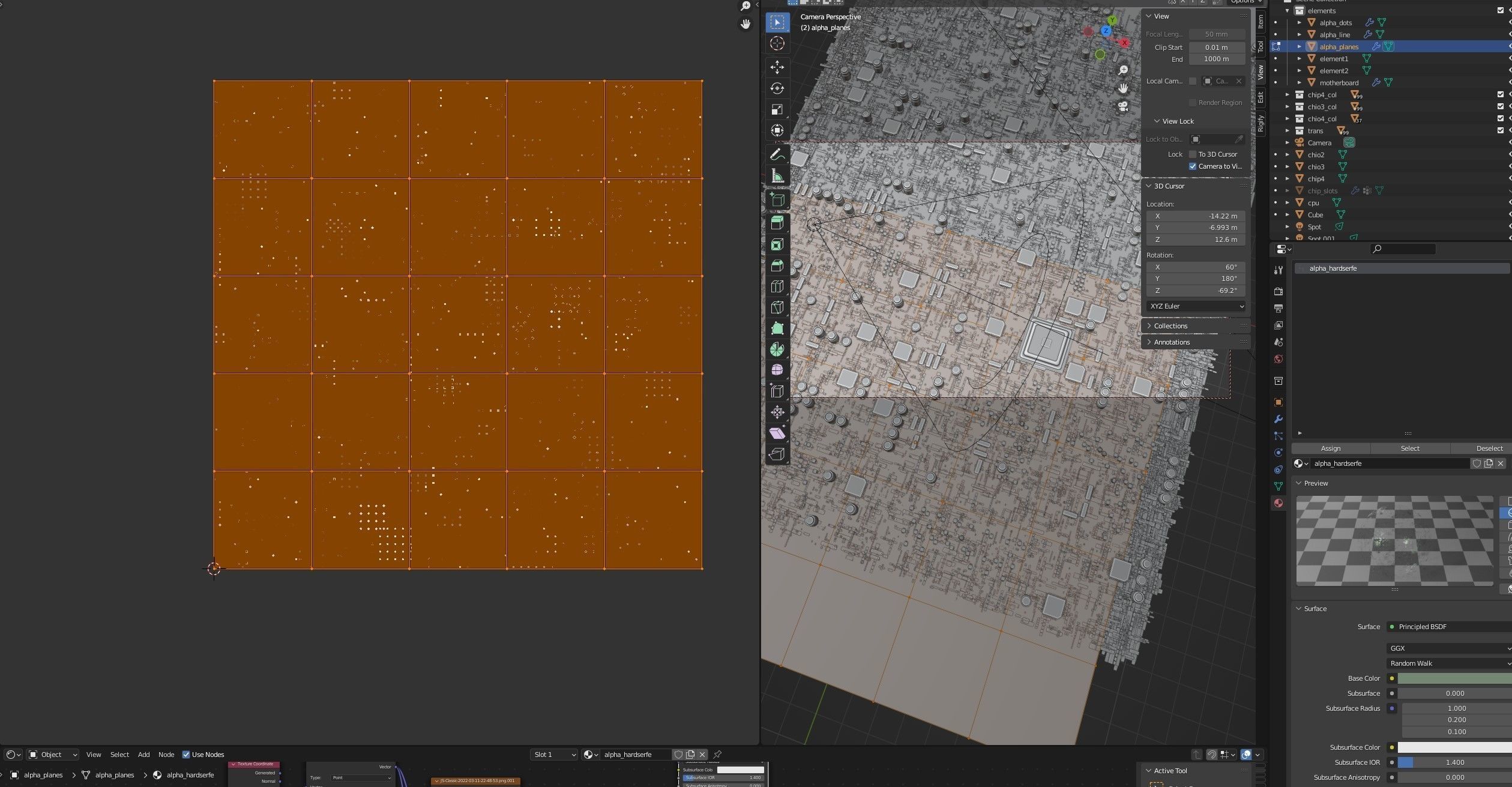 Chip board scene Blender 3D model | CGTrader