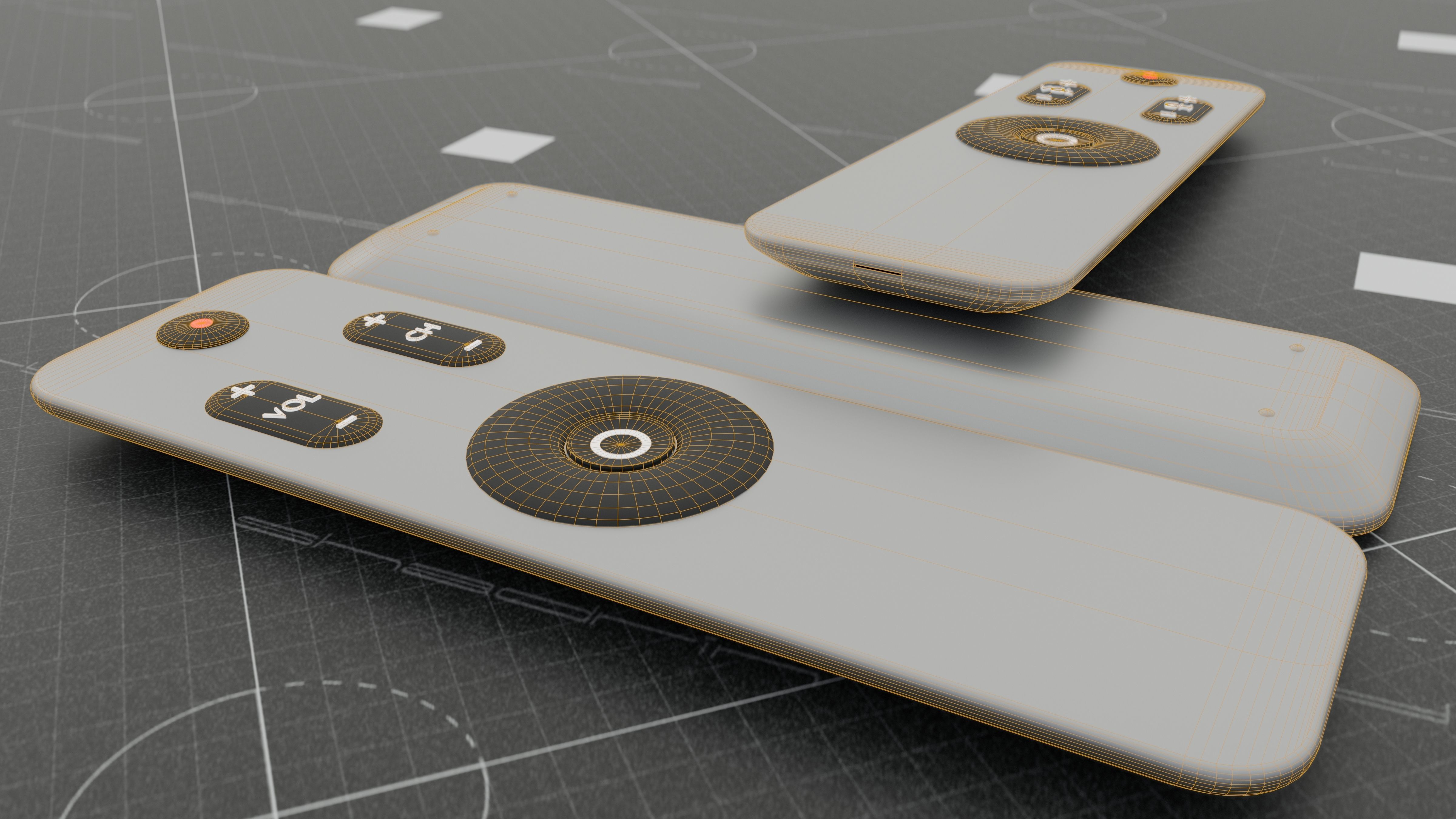 3D model Remote control for TV or media player VR / AR / low-poly ...