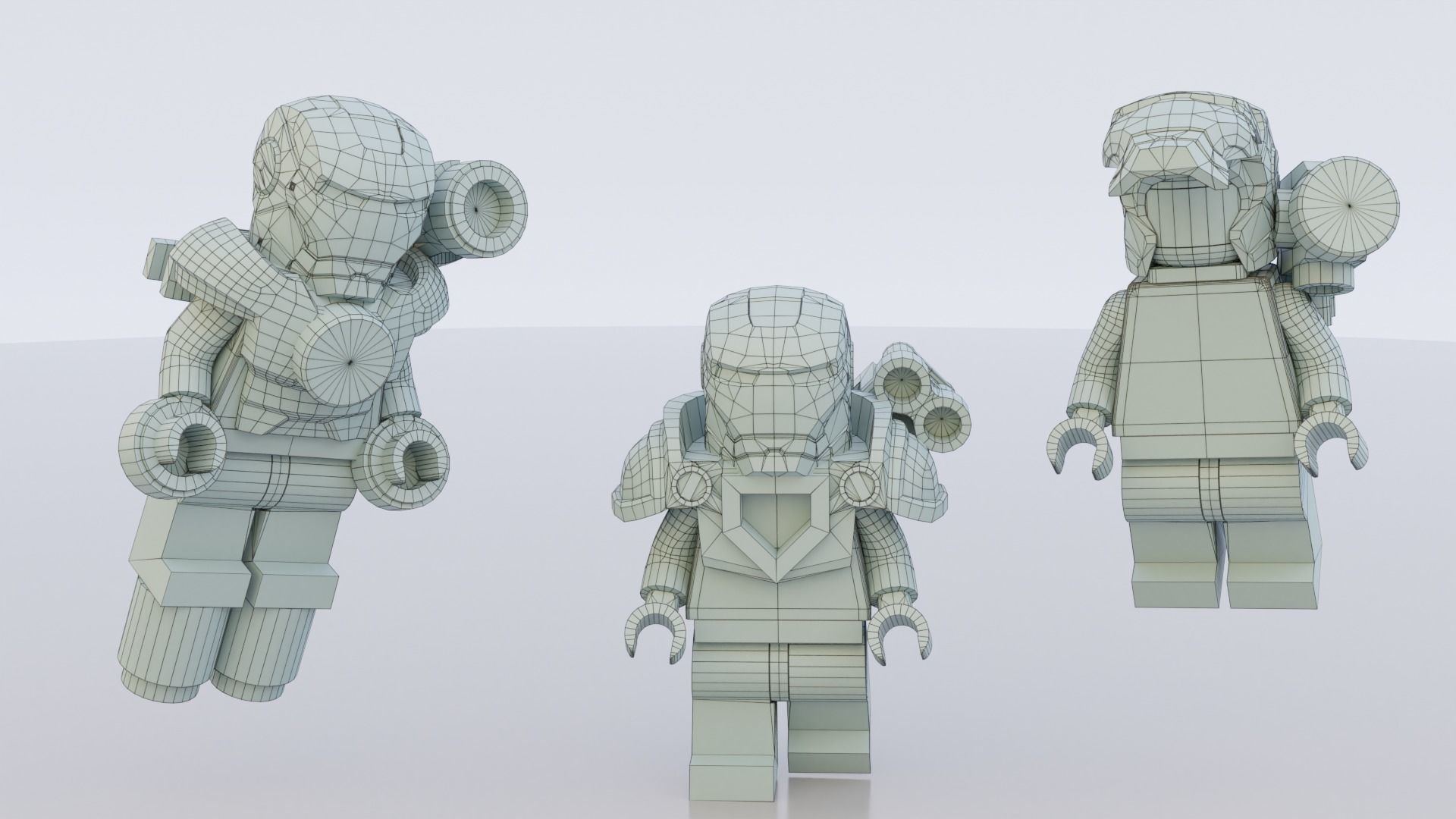 Lego Rhodey and Falcon mini pack 3D model | CGTrader