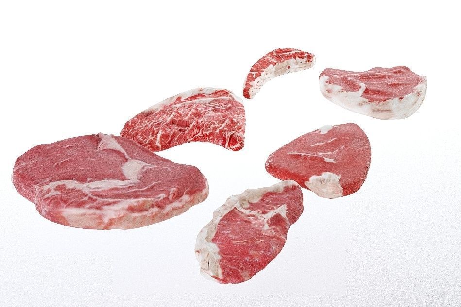 Meats beef steaks - pack 3D model | CGTrader
