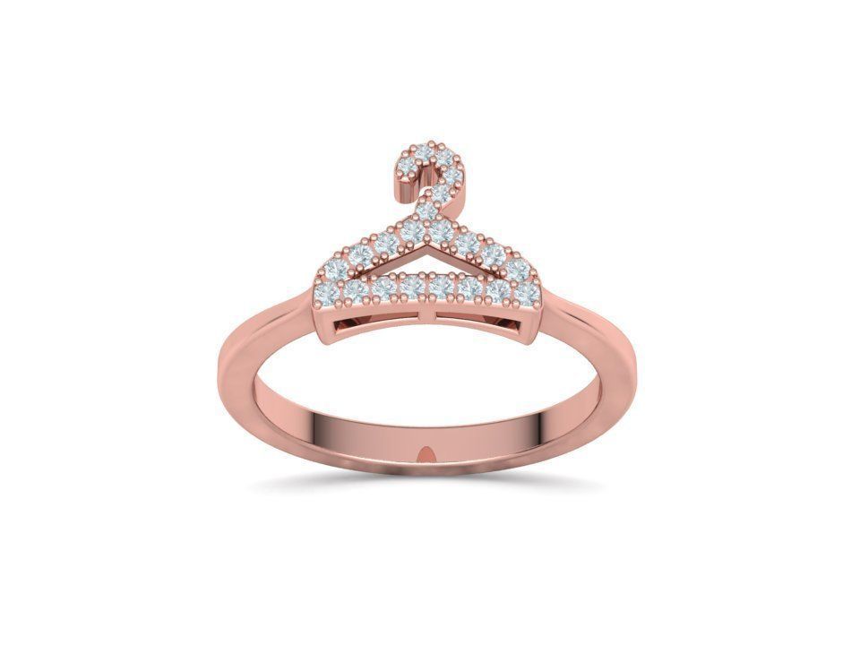 Diamond Hangers Ring Unique Design Ring 3dmodel 3D model 3D printable ...