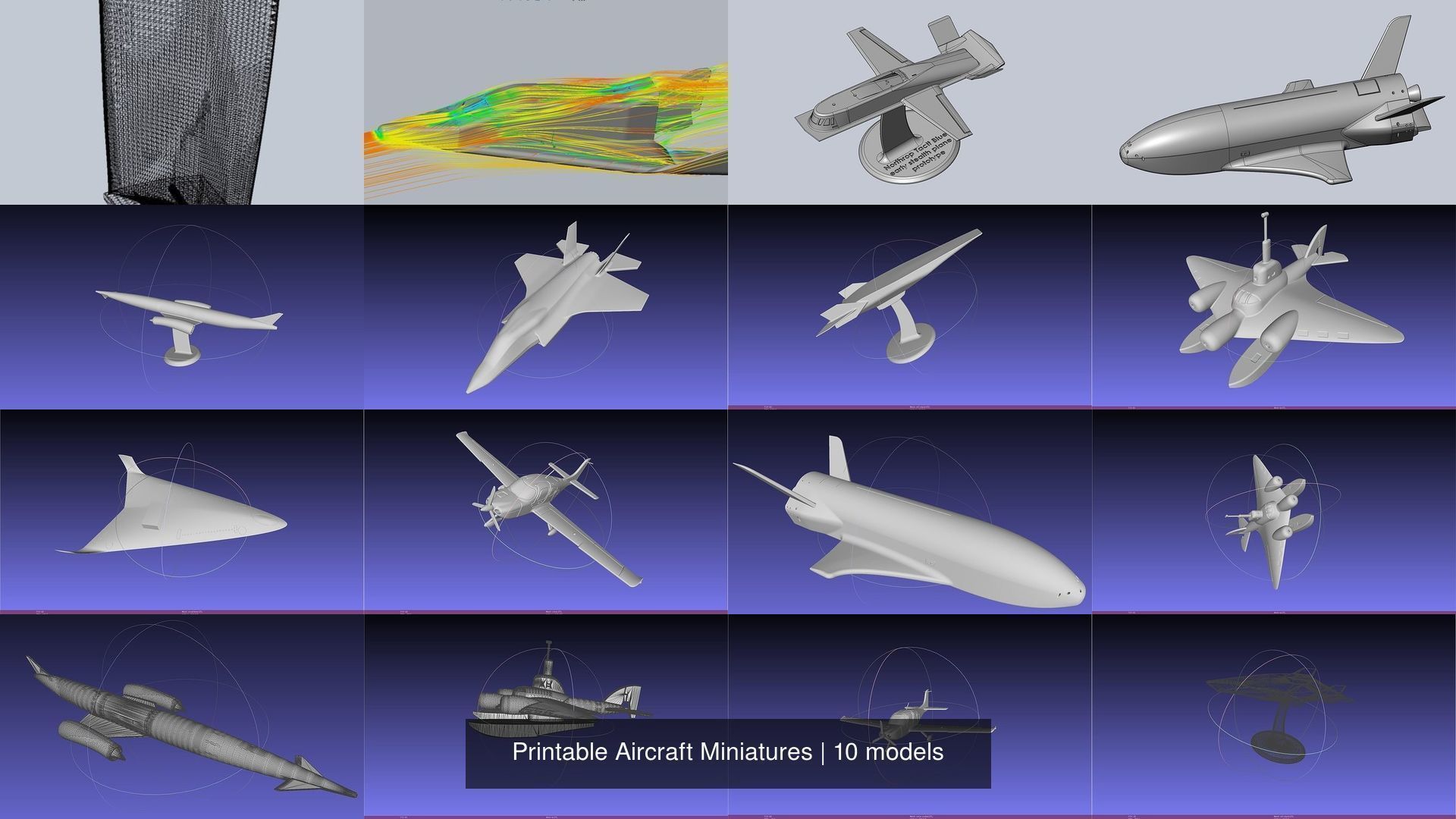 Printable Aircraft Miniatures 3D Model Collection | CGTrader