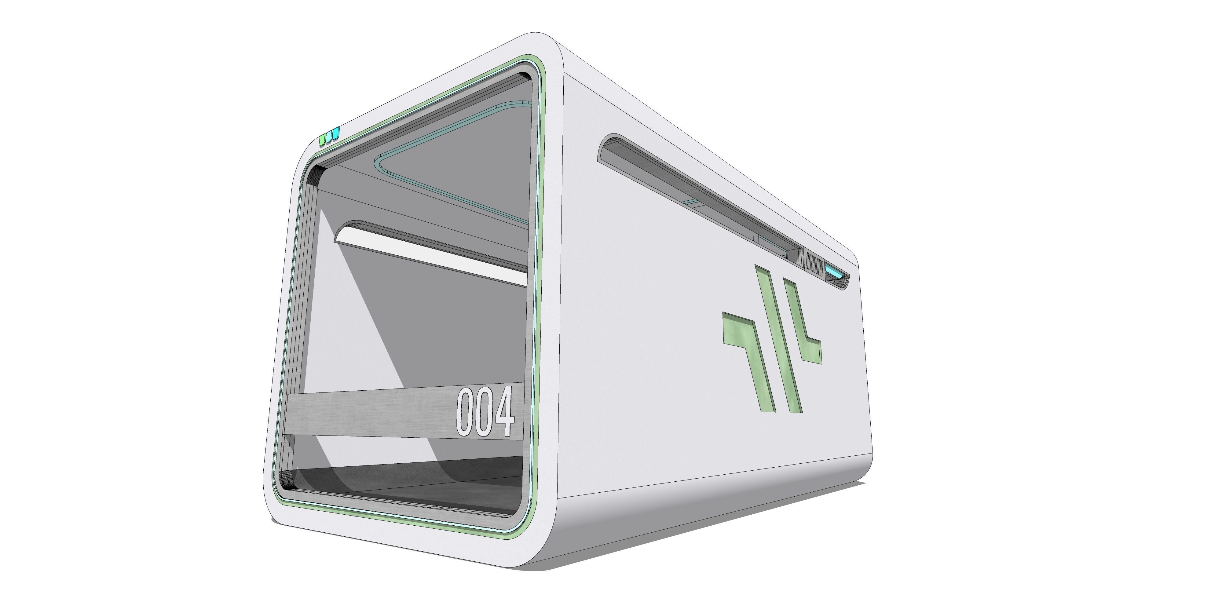 Sci-fi Capsule House 004 3D model | CGTrader
