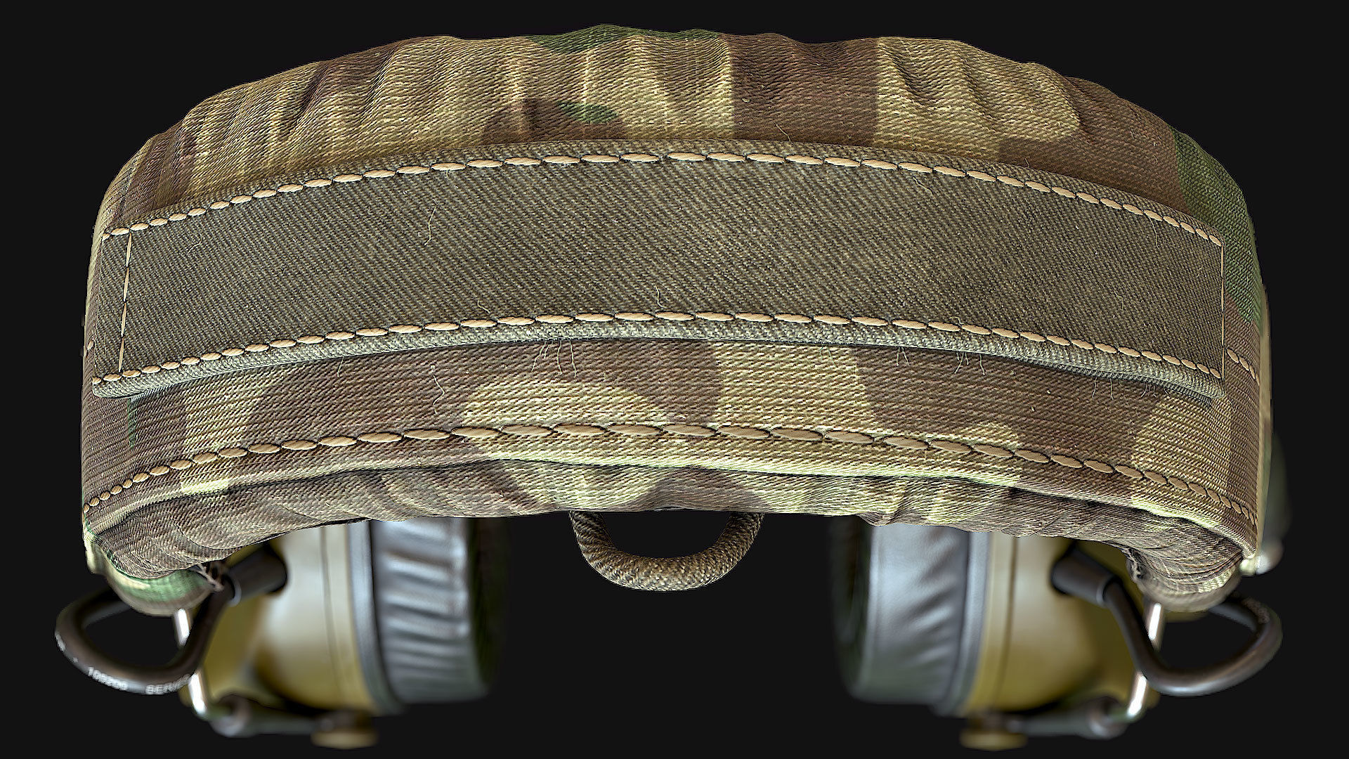3D model Game-Ready Headset camouflage with microphone VR / AR / low ...