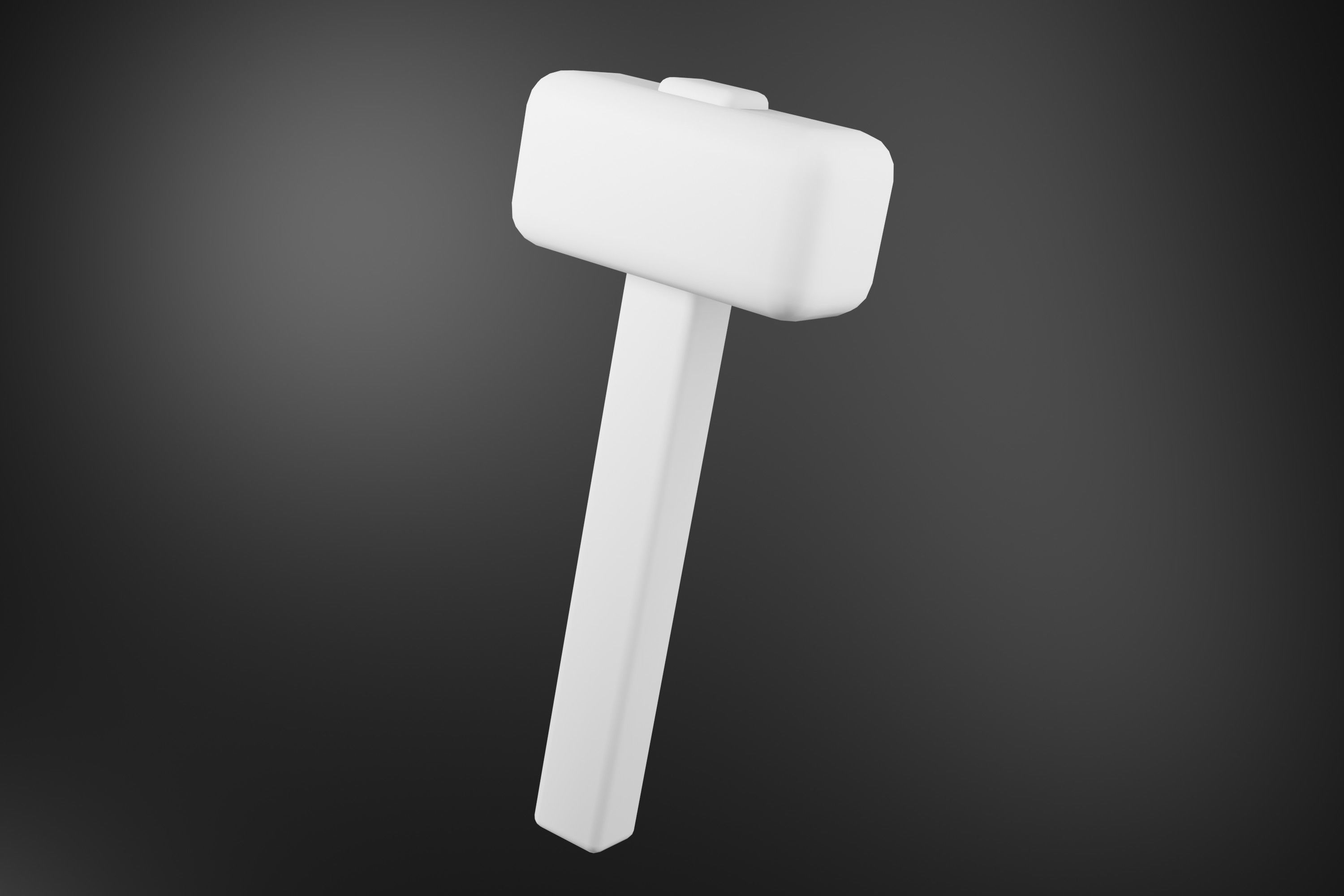 Metal mallet with yellow handle free 3D model | CGTrader
