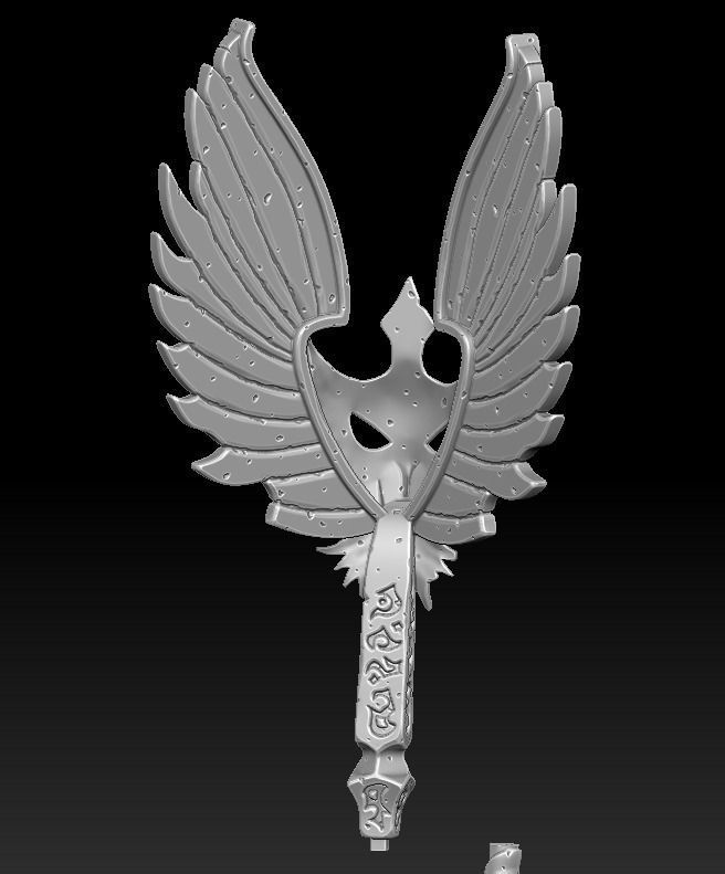 Rune staff 3d print 3D model 3D printable | CGTrader