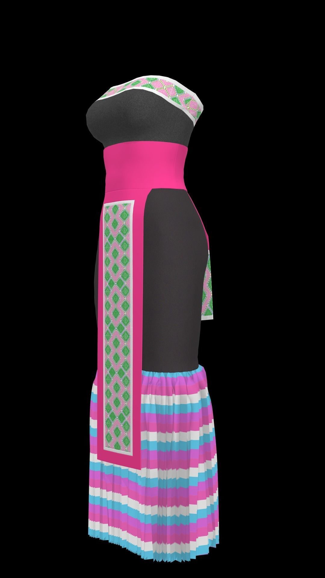 Hmong traditional clothes for woman 3D model | CGTrader