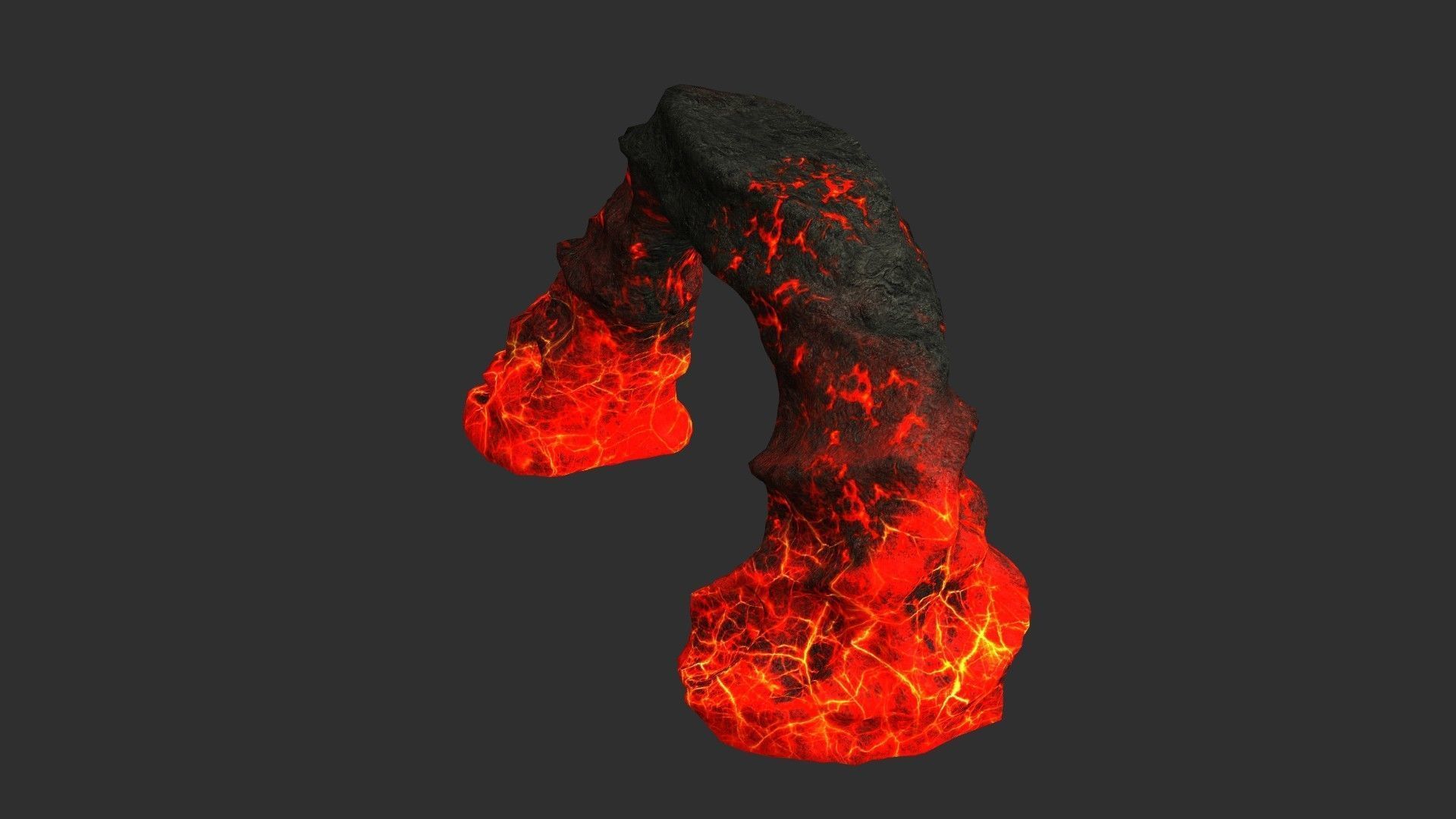 3D model Small Arch - Lava VR / AR / low-poly | CGTrader