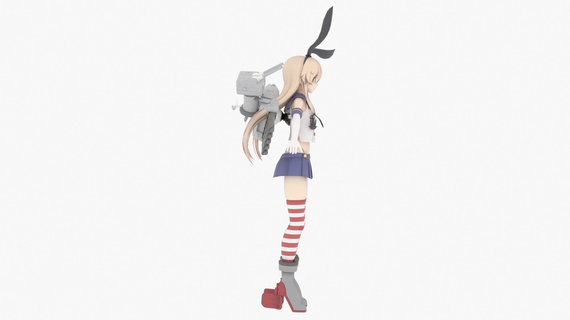 Shimakaze Kantai Collection 3d Model Cgtrader