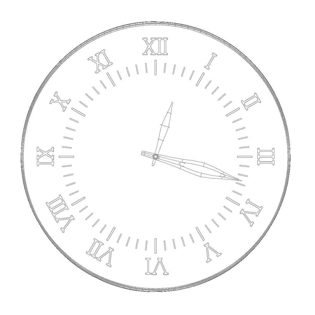 Simple clock with Roman numbers free VR / AR / low-poly 3D model | CGTrader