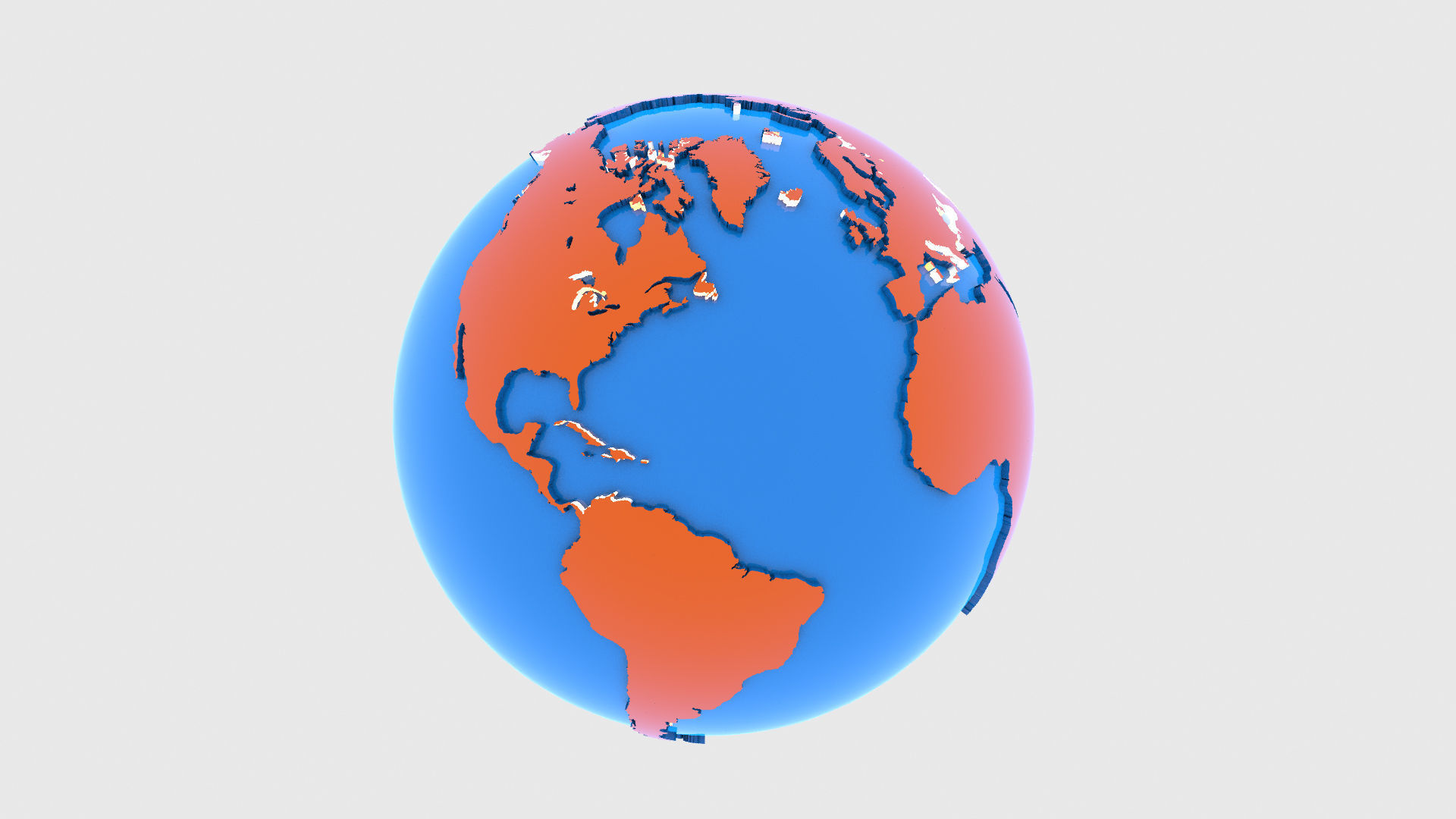 3D model Earth orange globe VR / AR / low-poly | CGTrader