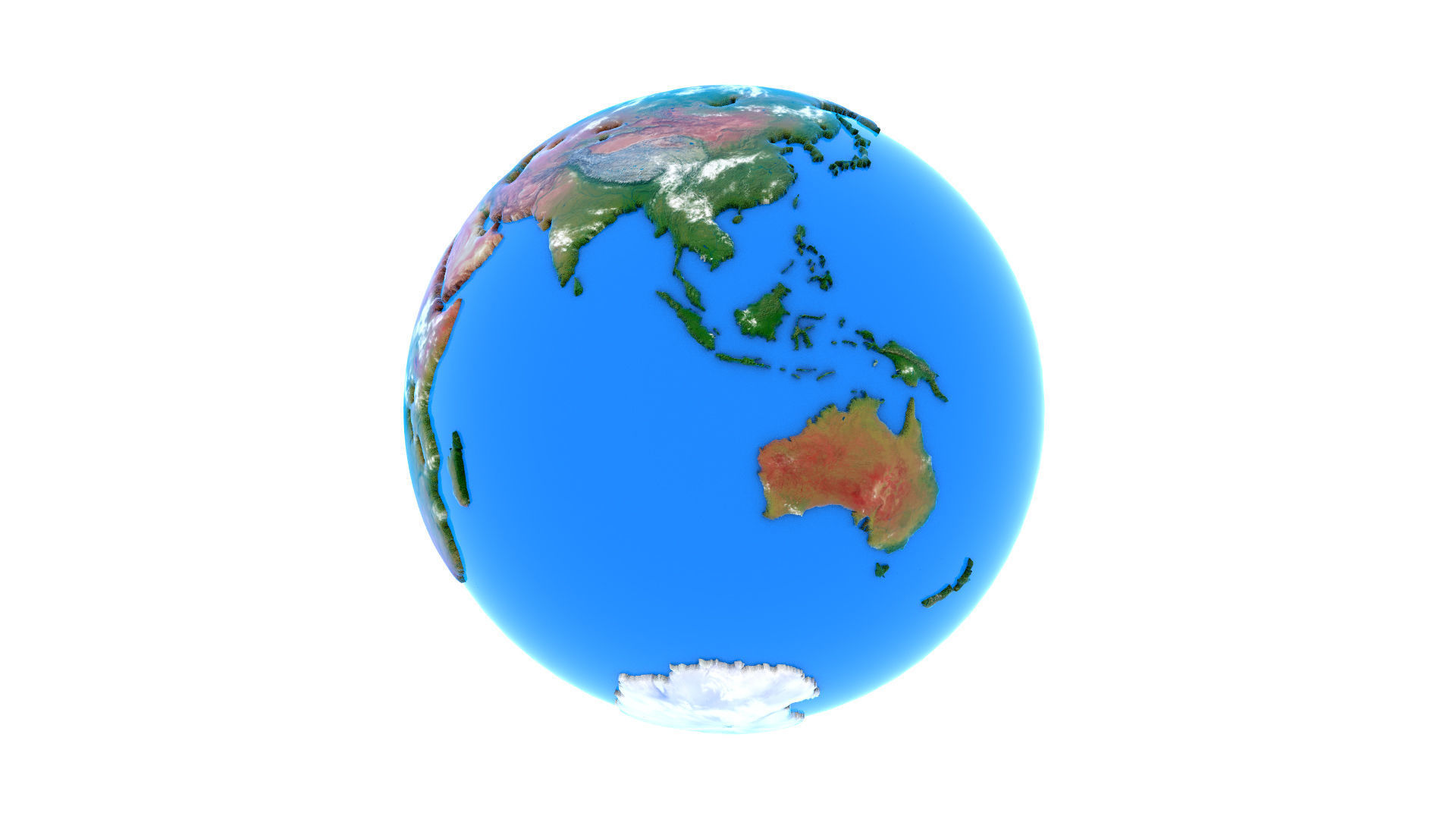 3D model Earth orange globe VR / AR / low-poly | CGTrader