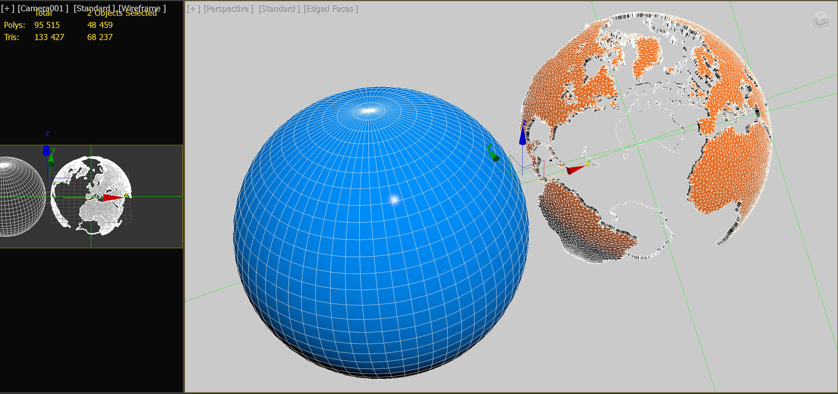 3D model Earth orange globe VR / AR / low-poly | CGTrader