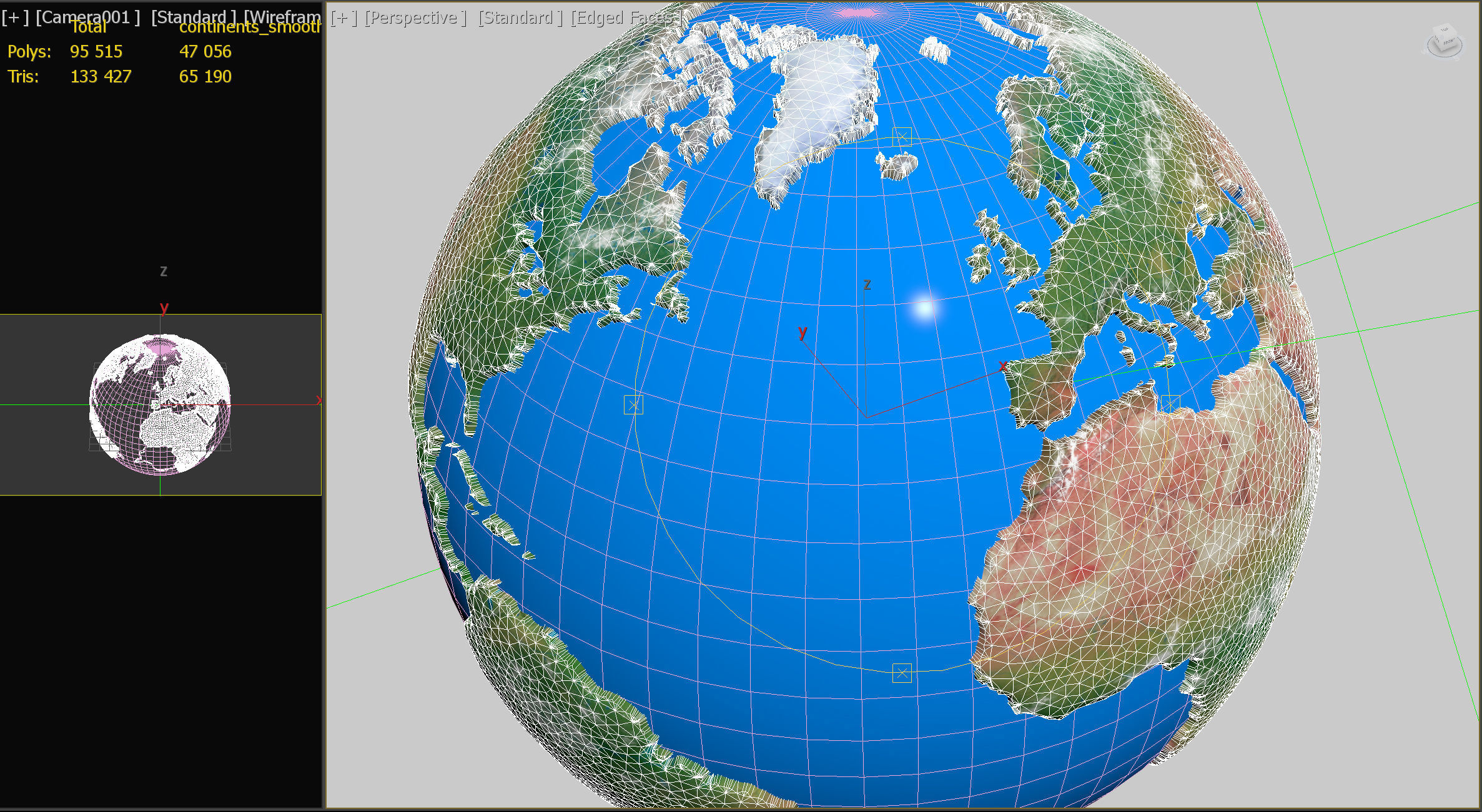 3D model Earth orange globe VR / AR / low-poly | CGTrader