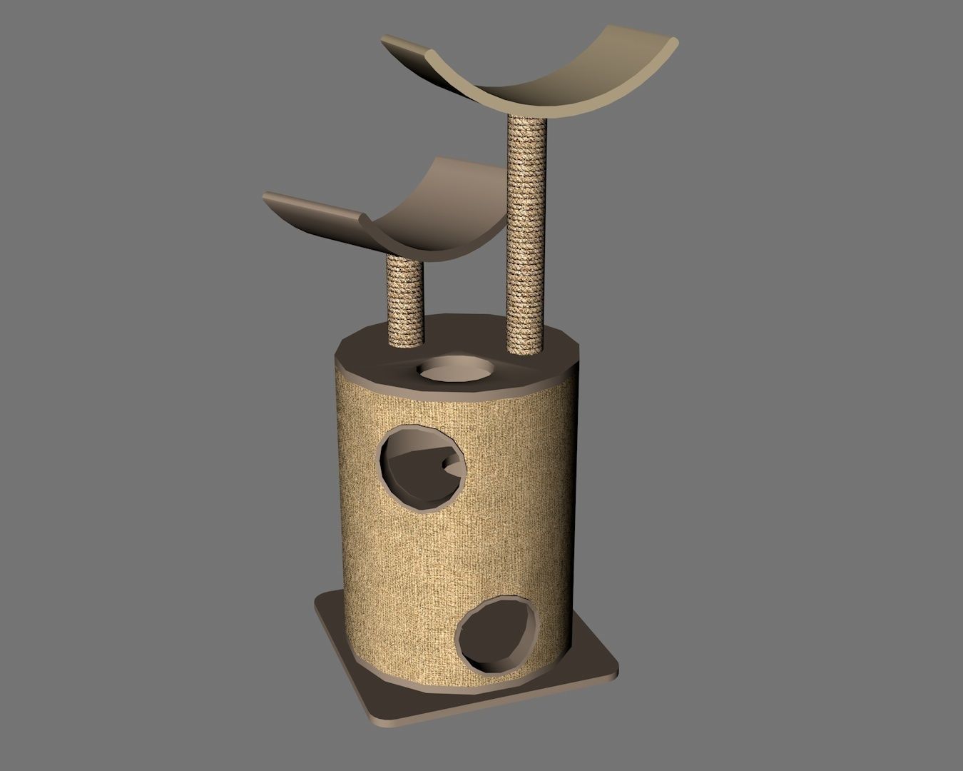 3D model Cat Scratching Tower Pack - C4D only VR / AR / low-poly | CGTrader