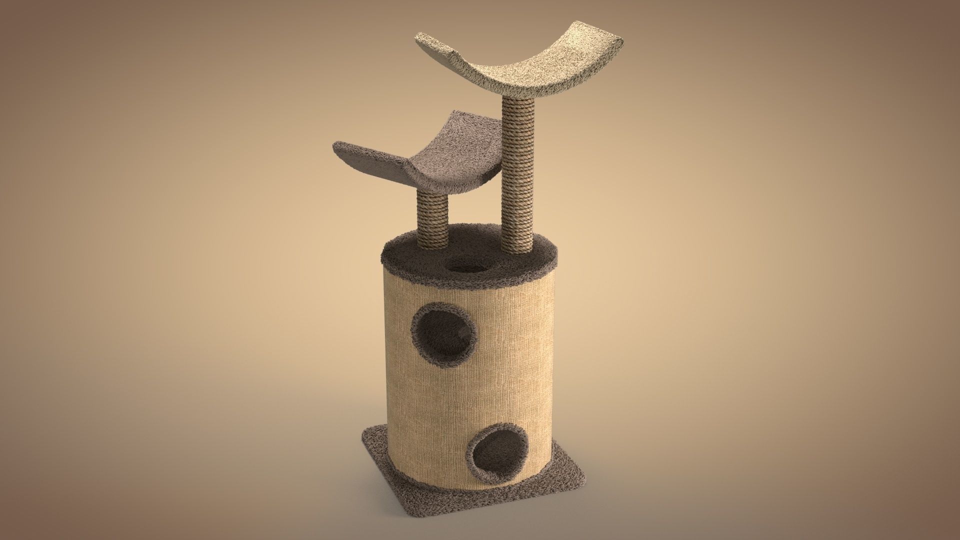 3D model Cat Scratching Tower Pack - C4D only VR / AR / low-poly | CGTrader