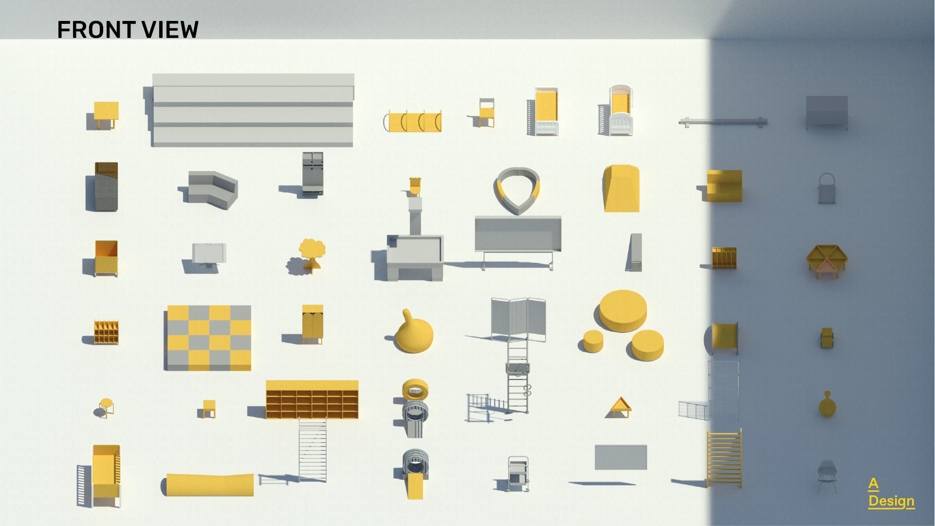 Equipment for Kindergarten - Pack of revit families 3D model | CGTrader