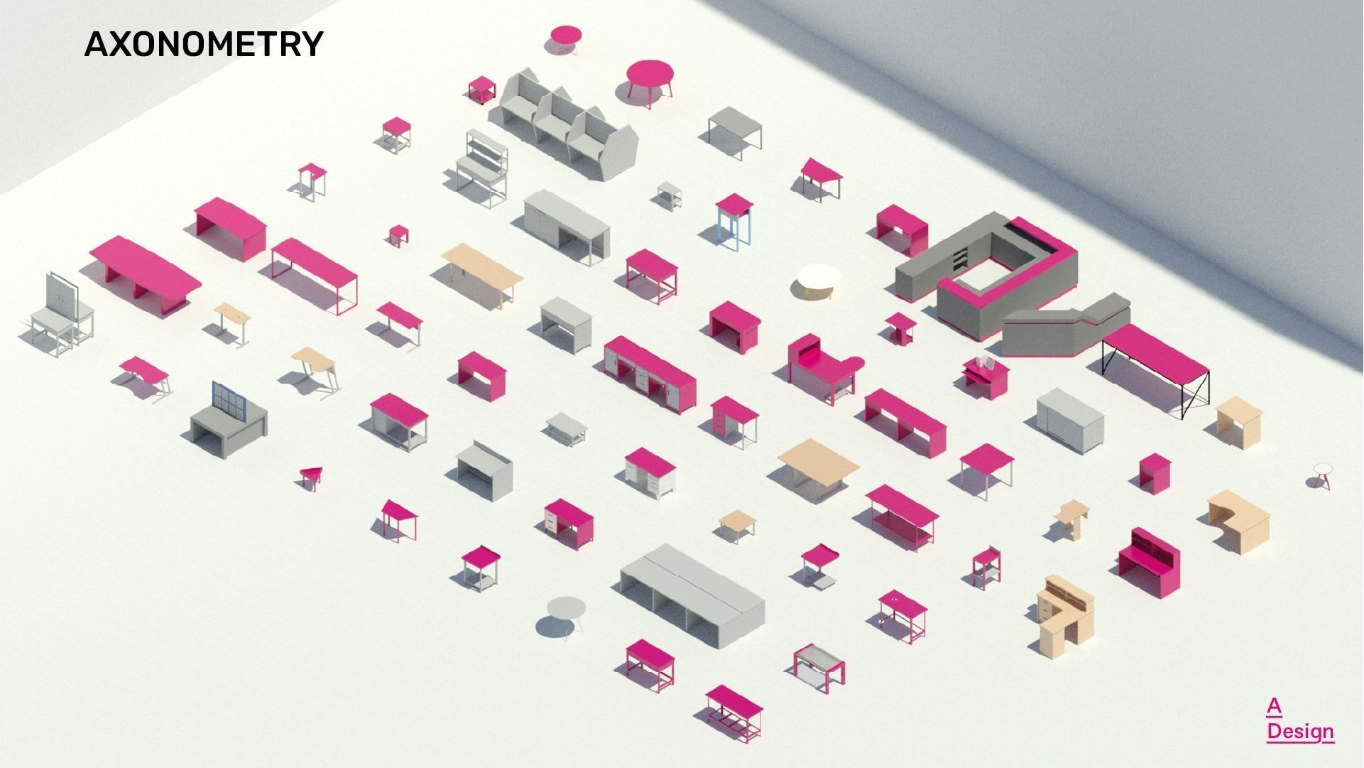 Tables big and small - Pack of revit families 3D model | CGTrader