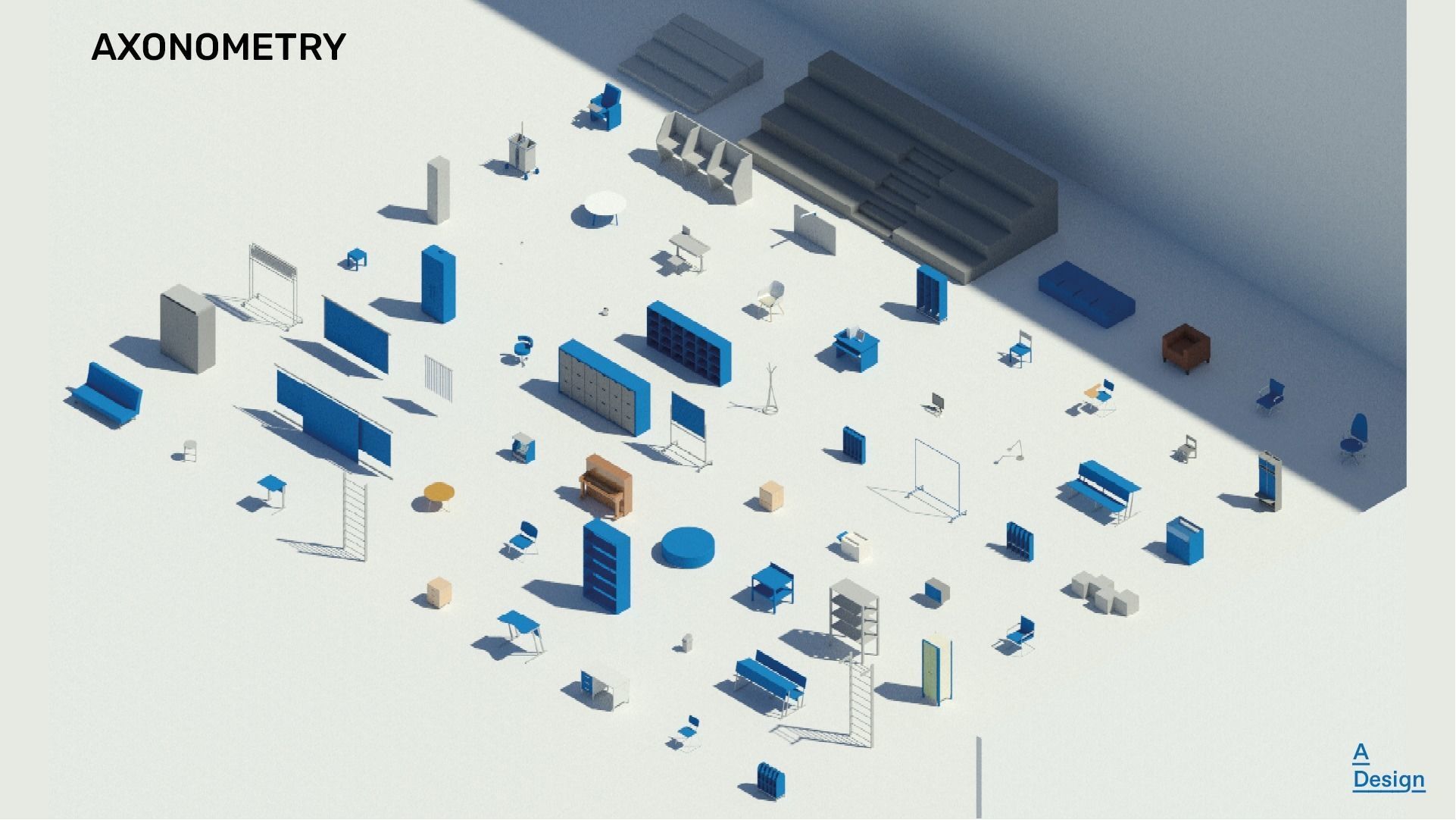 School equipment - Pack of revit families 3D model | CGTrader