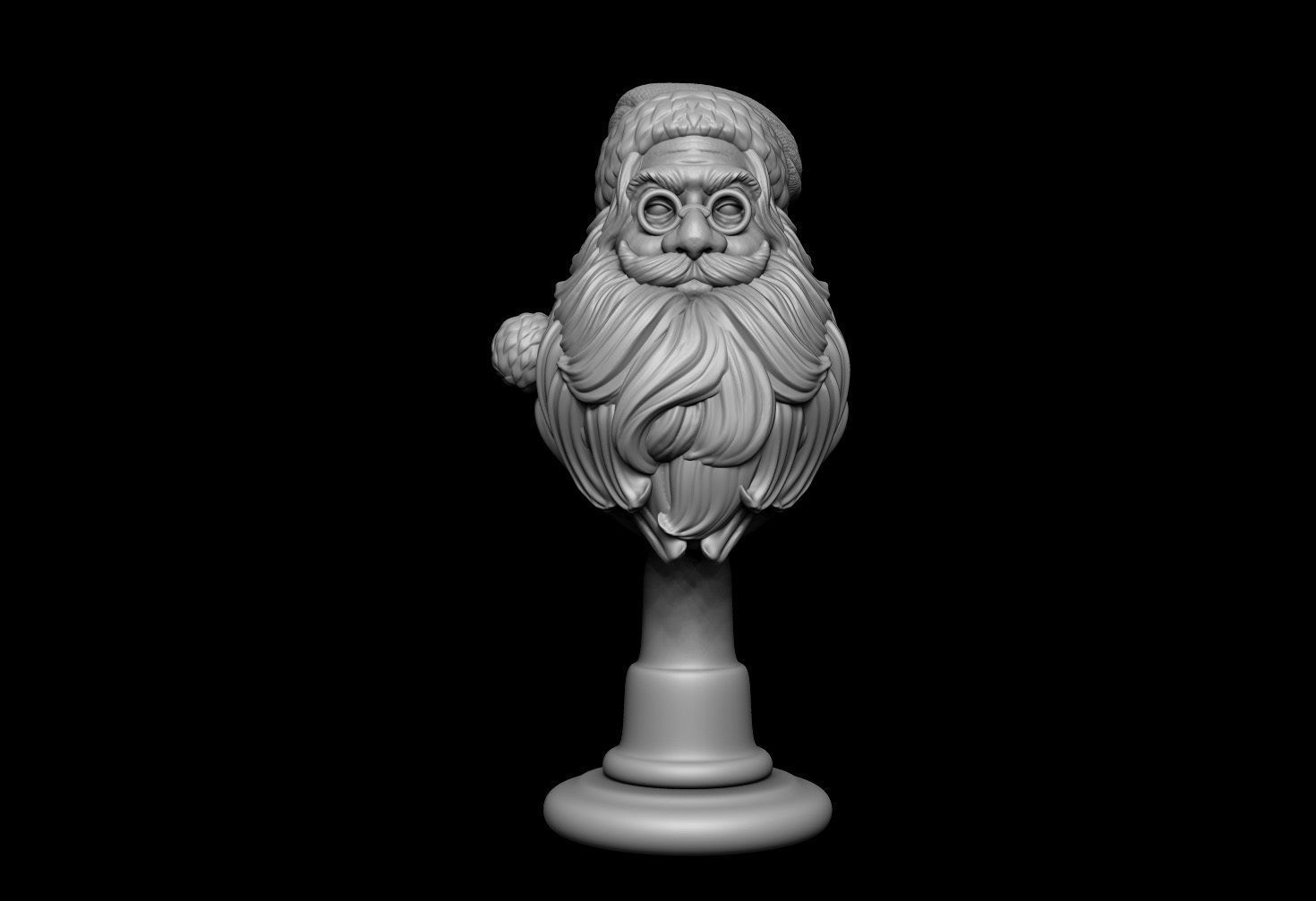 Santa Claus Bust 3D model 3D printable | CGTrader