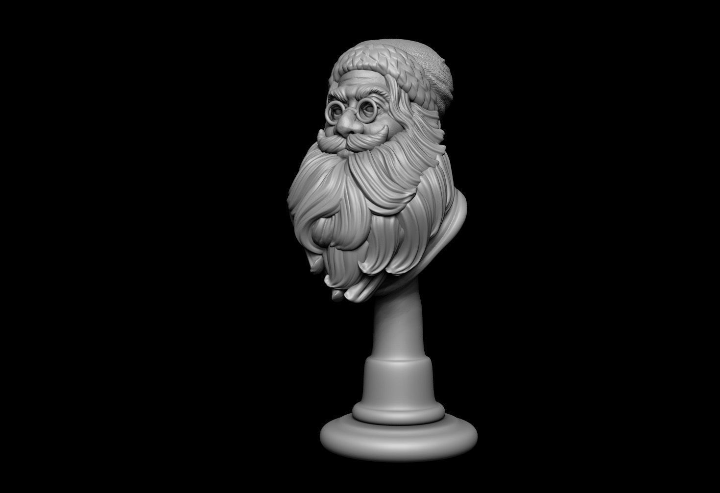 Santa Claus Bust 3D model 3D printable | CGTrader