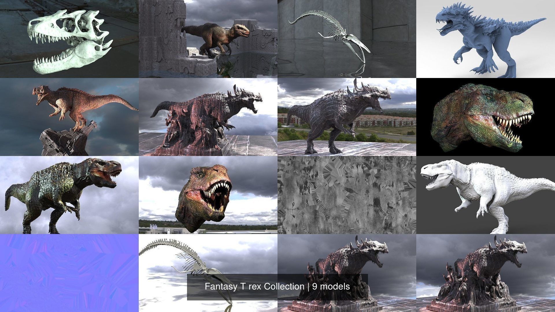 Fantasy T rex Collection | CGTrader