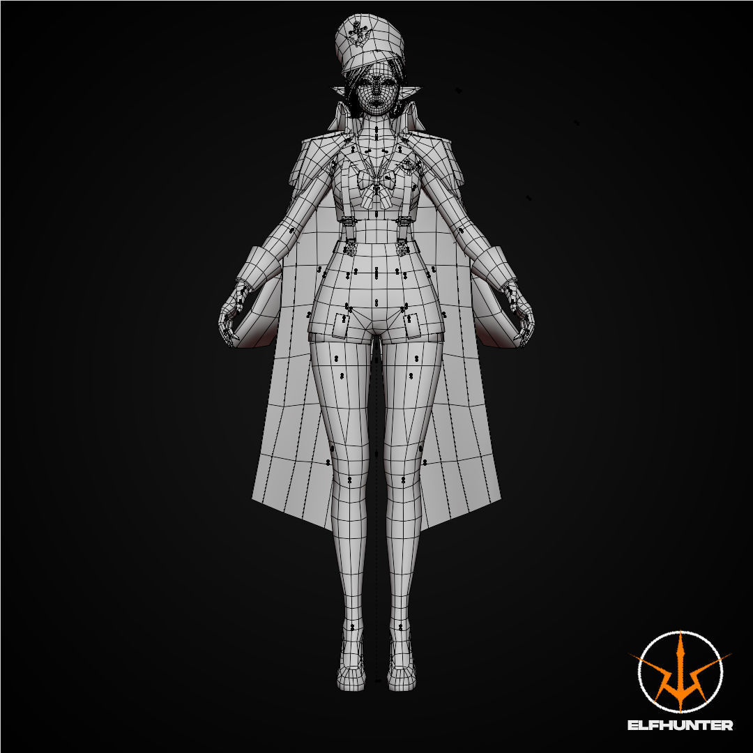 3D model EXCLUSIVE ELF HUNTER ELF HUNTER EDITION RIGGED CHARACTER ELF ...