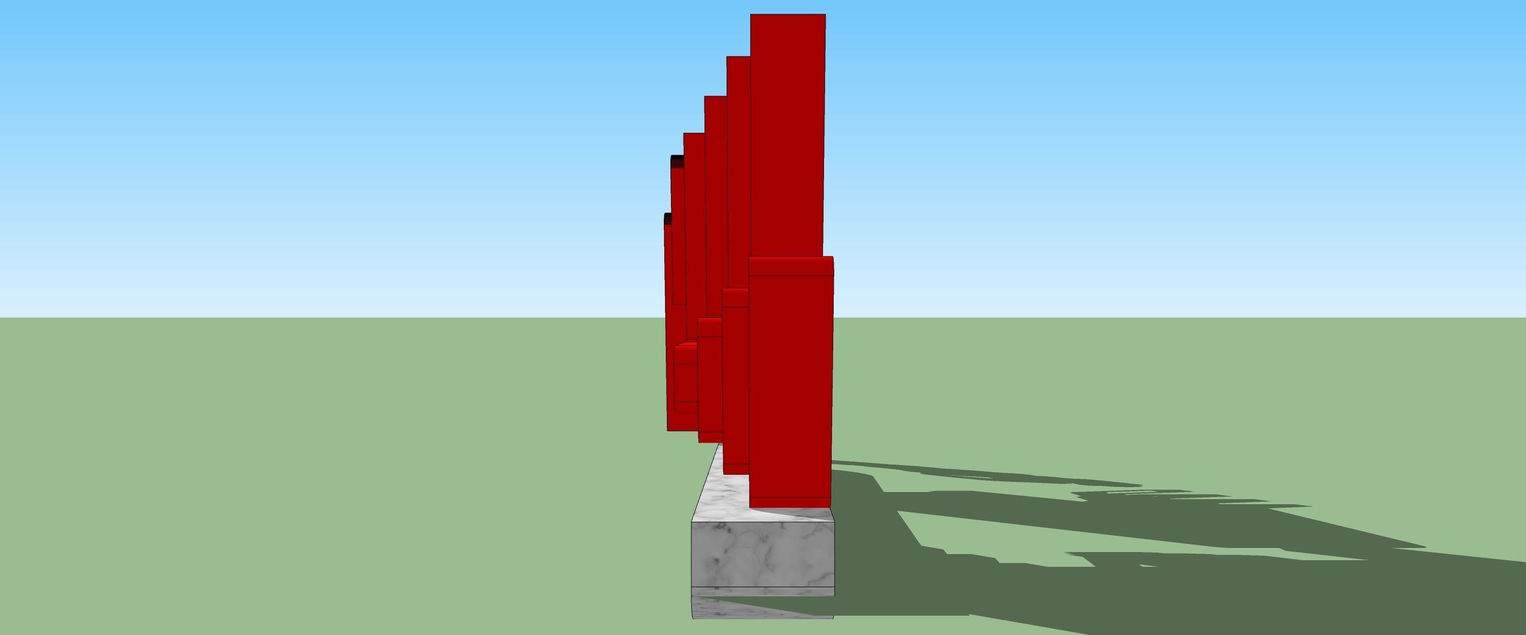 Modern artwork with steel plat sketchup and autocad 3d 3D model | CGTrader