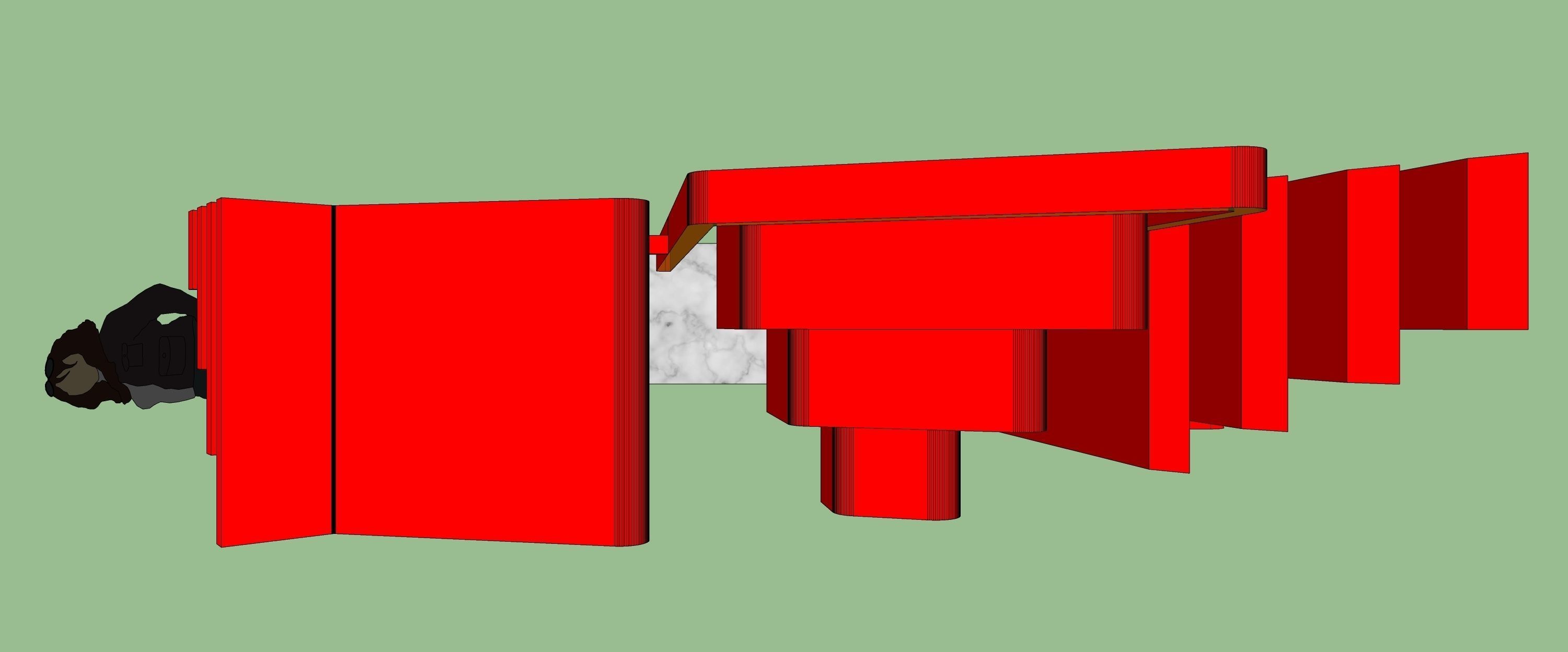 Modern artwork with steel plat sketchup and autocad 3d 3D model | CGTrader