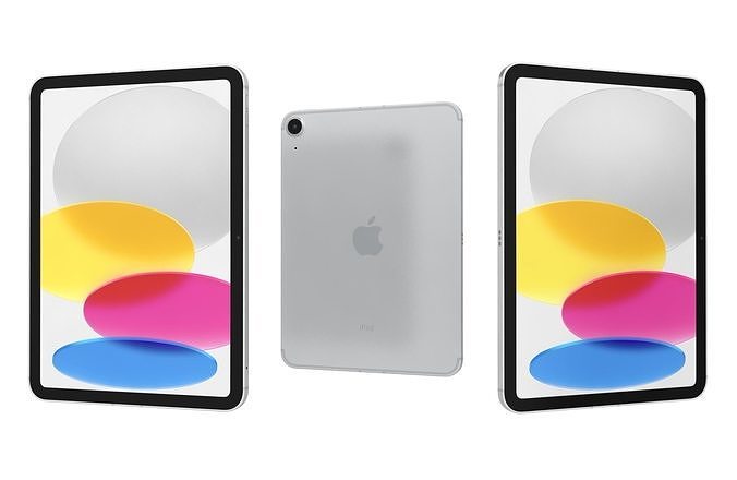 Apple iPad 2022 10th Gen WiFi-Cellular Silver 3D model | CGTrader