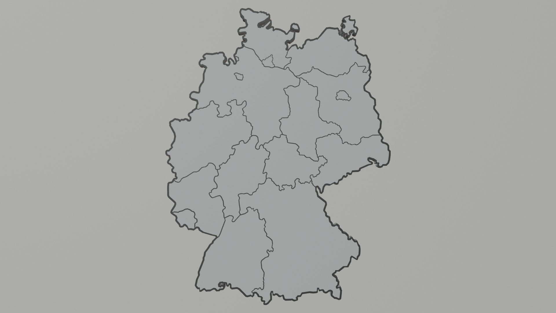 Political Map of Germany 3D model | CGTrader