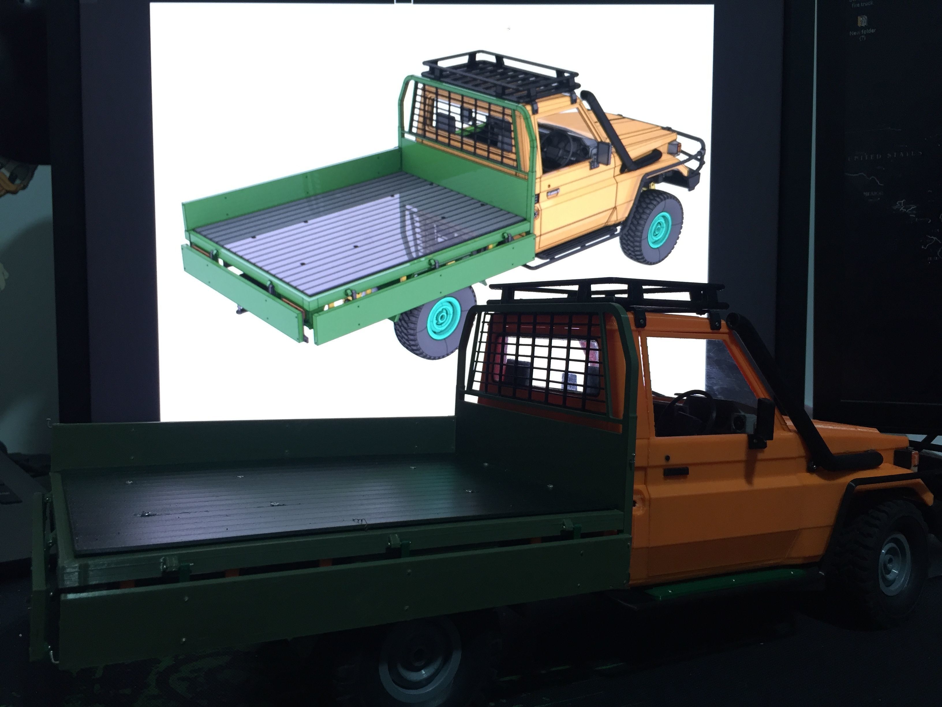 toyota land cruiser ute rc body for 1 to 10 scale RC chassis 3D model ...