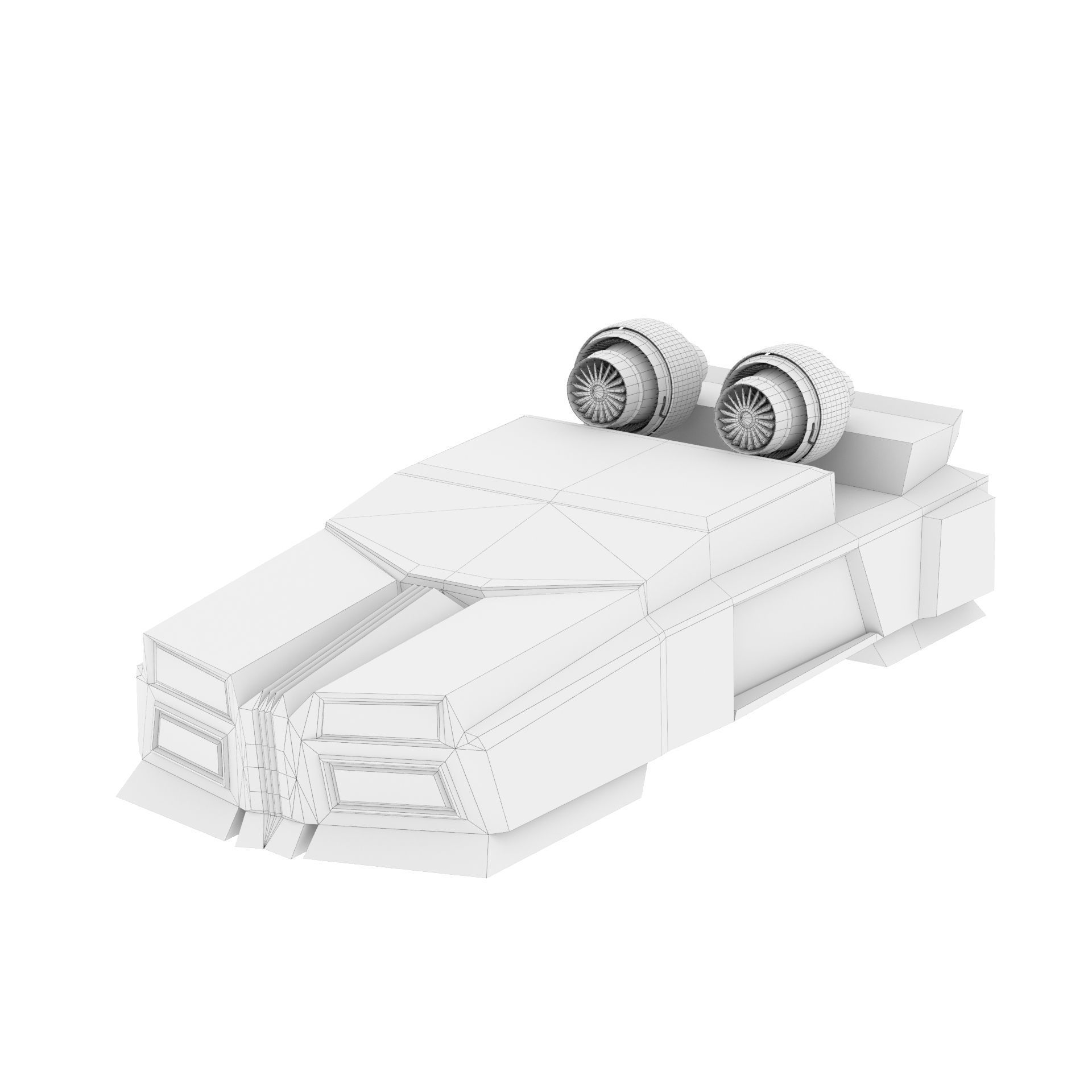 3D model of scifi jet car 3D model | CGTrader