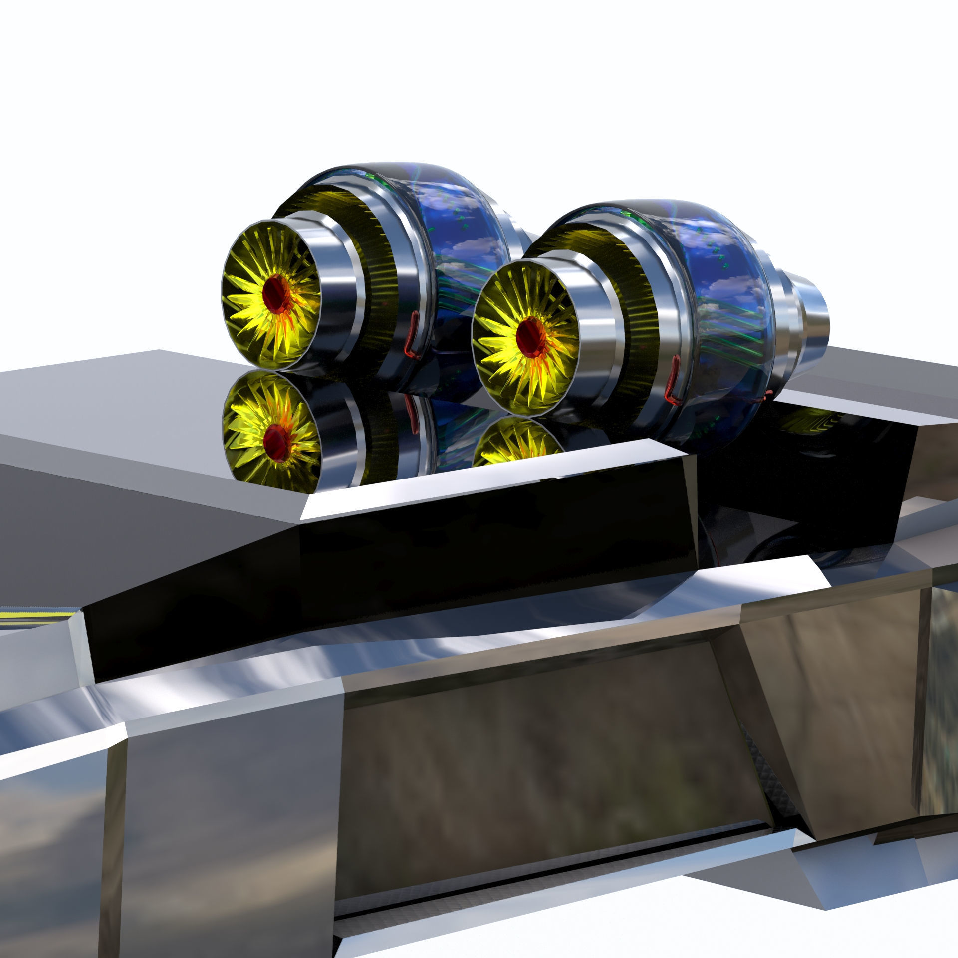 3D model of scifi jet car 3D model | CGTrader