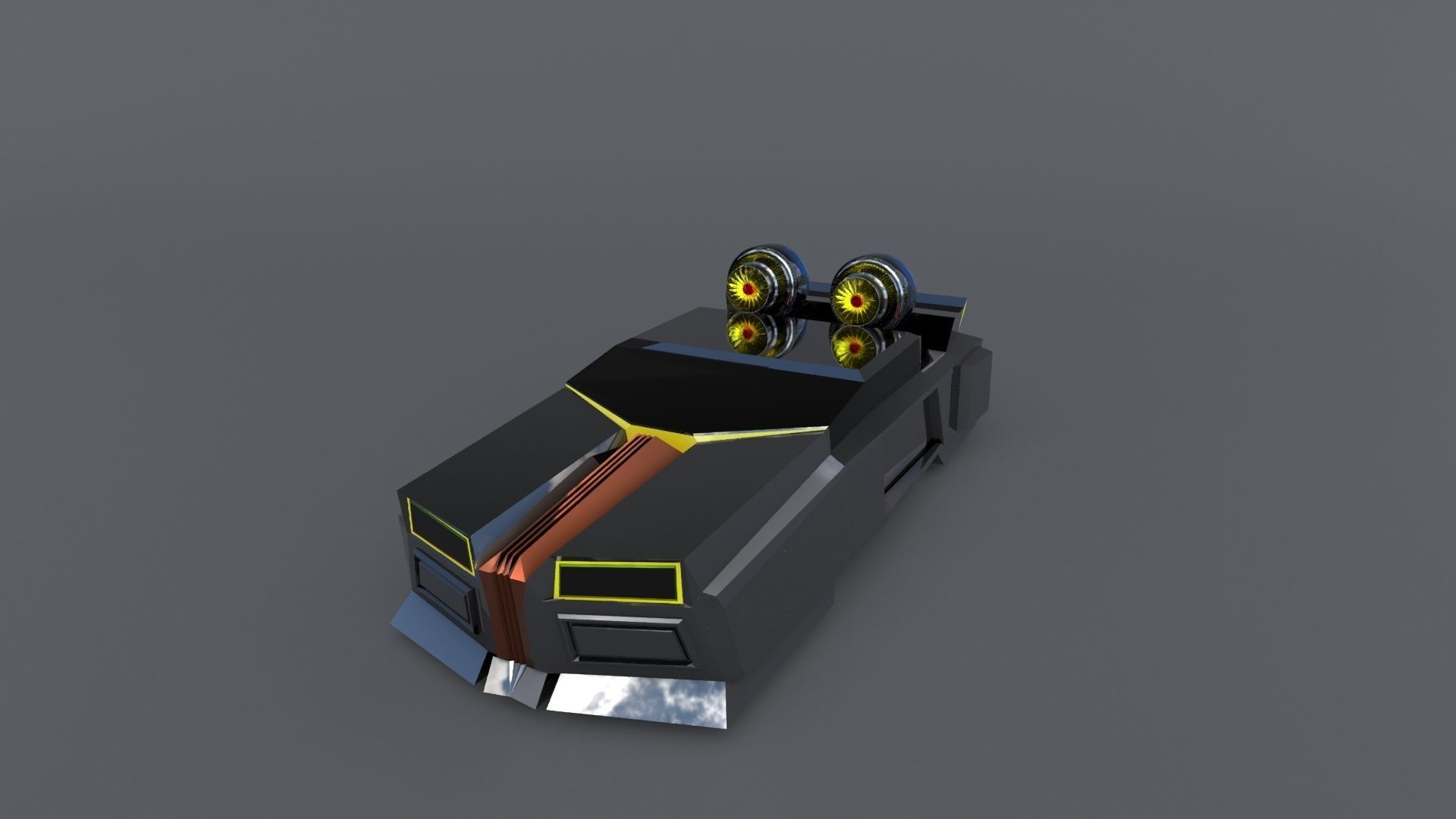 3D model of scifi jet car 3D model | CGTrader
