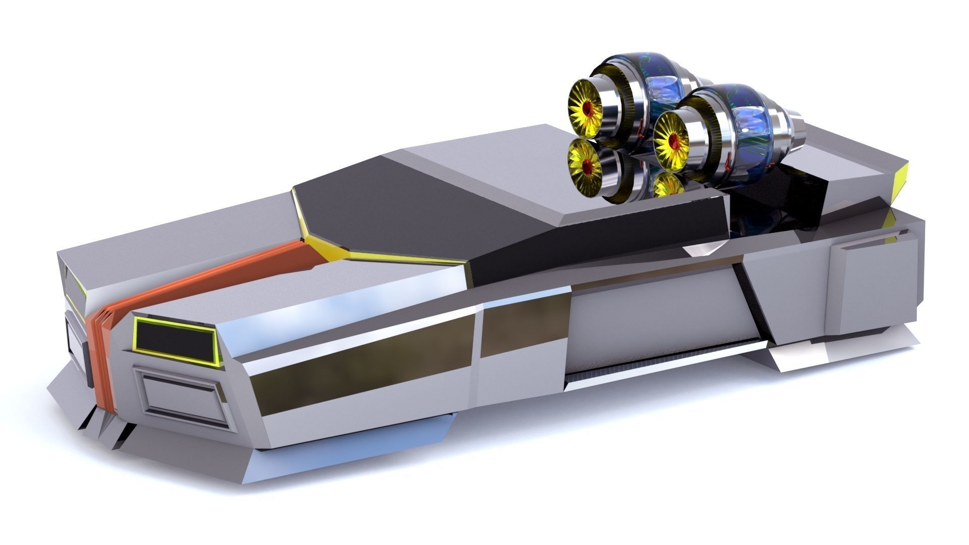 3D model of scifi jet car 3D model | CGTrader