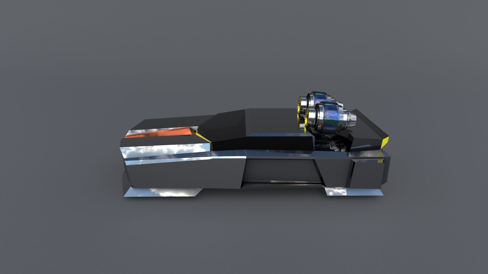 3D model of scifi jet car 3D model | CGTrader