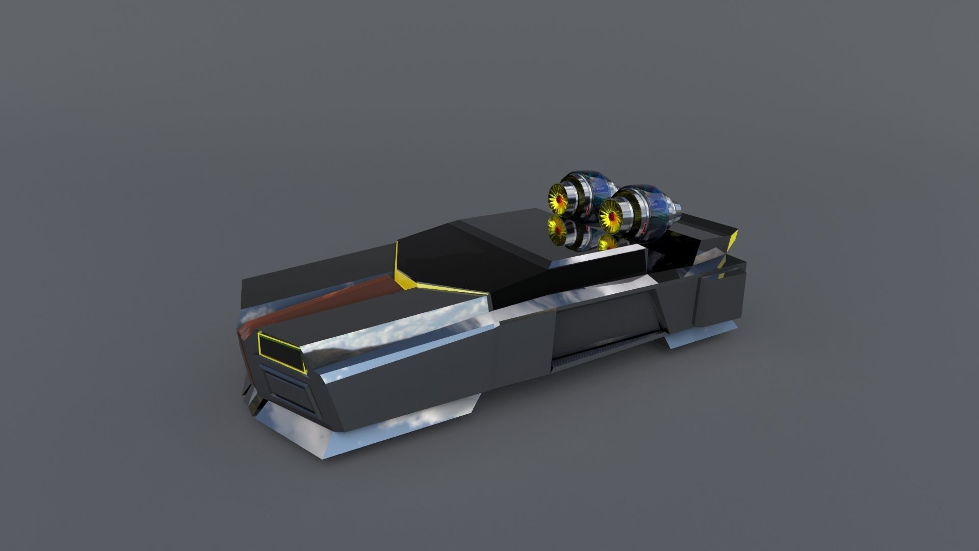 3D model of scifi jet car 3D model | CGTrader