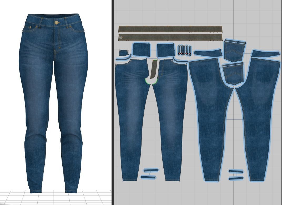 Blue Denim 3D model | CGTrader