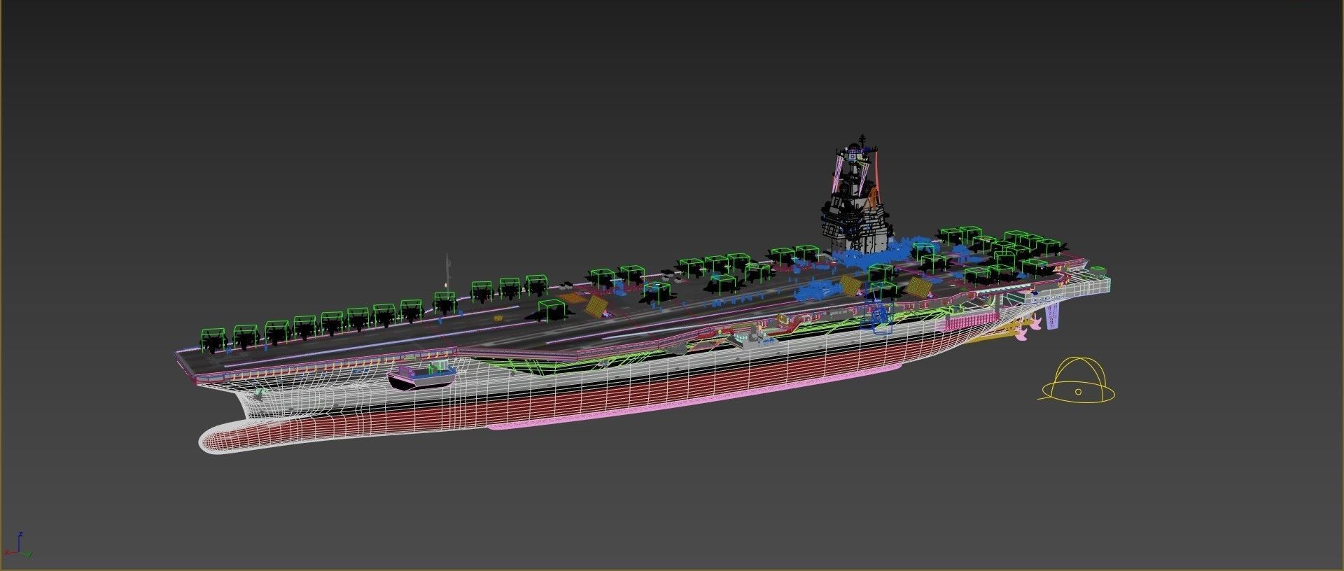 CVN-78 USS Gerald Ford Aircraft carrier 3D model animated | CGTrader