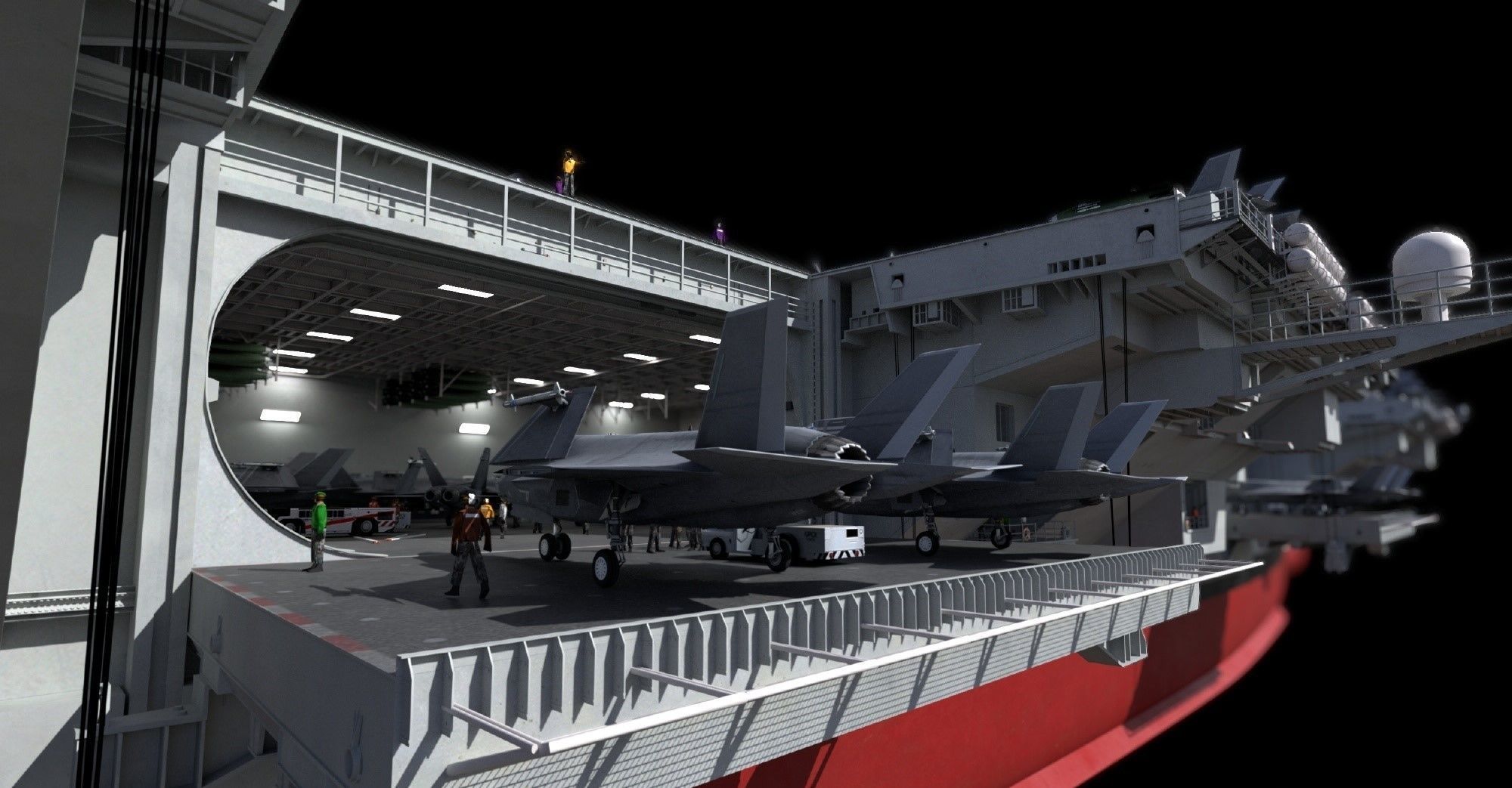 CVN-78 USS Gerald Ford Aircraft carrier 3D model animated | CGTrader