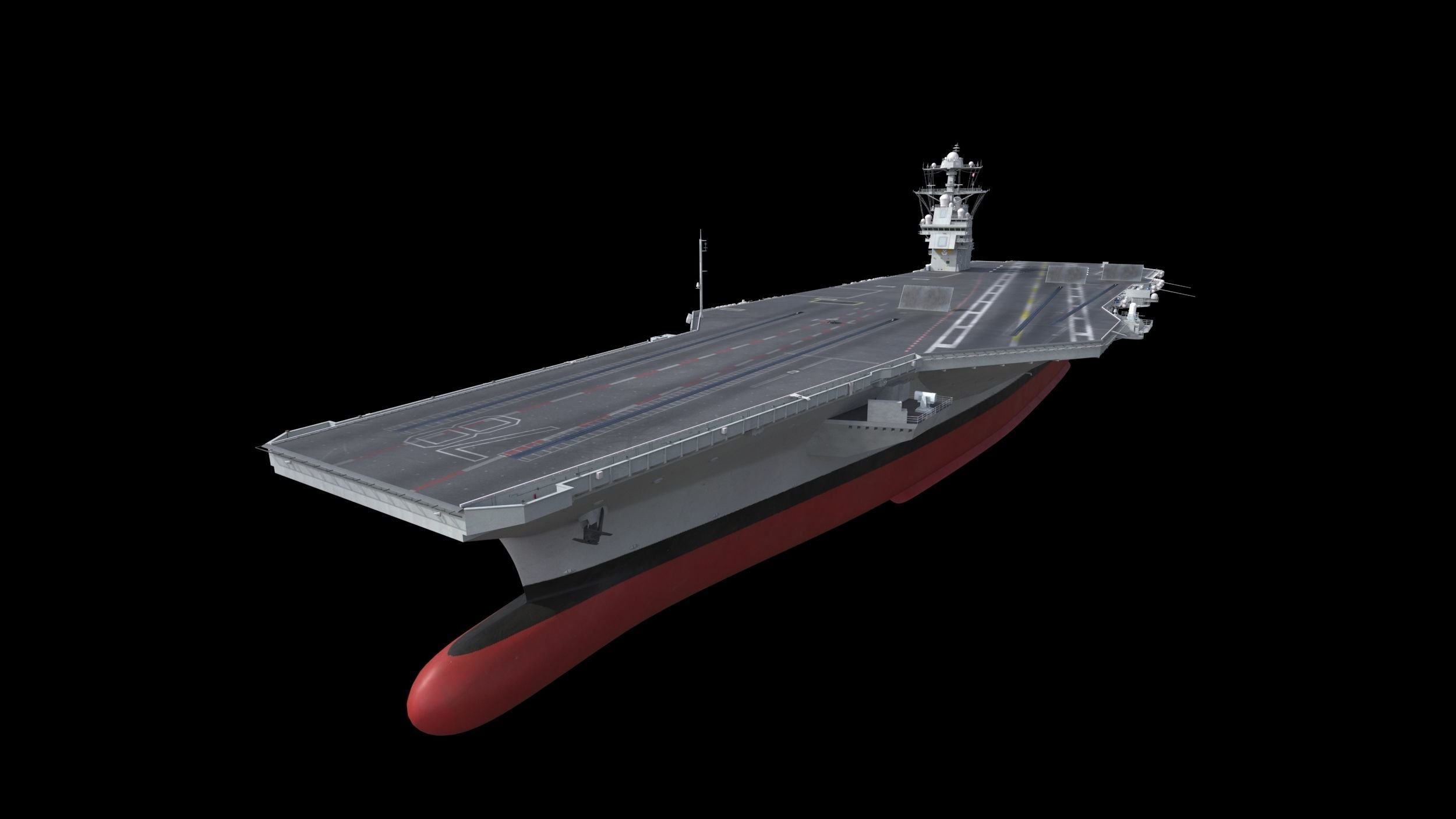 CVN-78 USS Gerald Ford Aircraft carrier 3D model animated | CGTrader