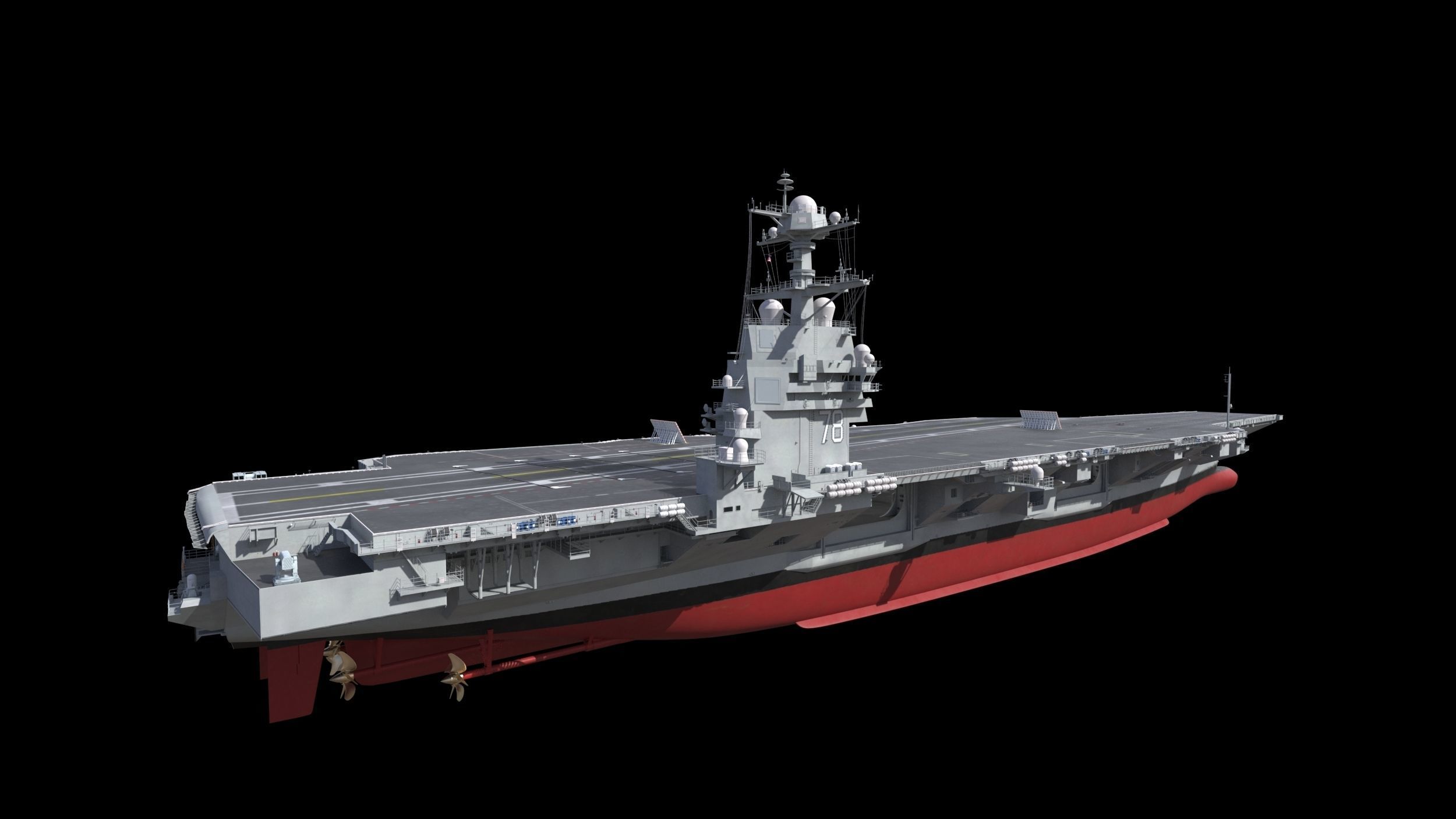 CVN-78 USS Gerald Ford Aircraft carrier 3D model animated | CGTrader