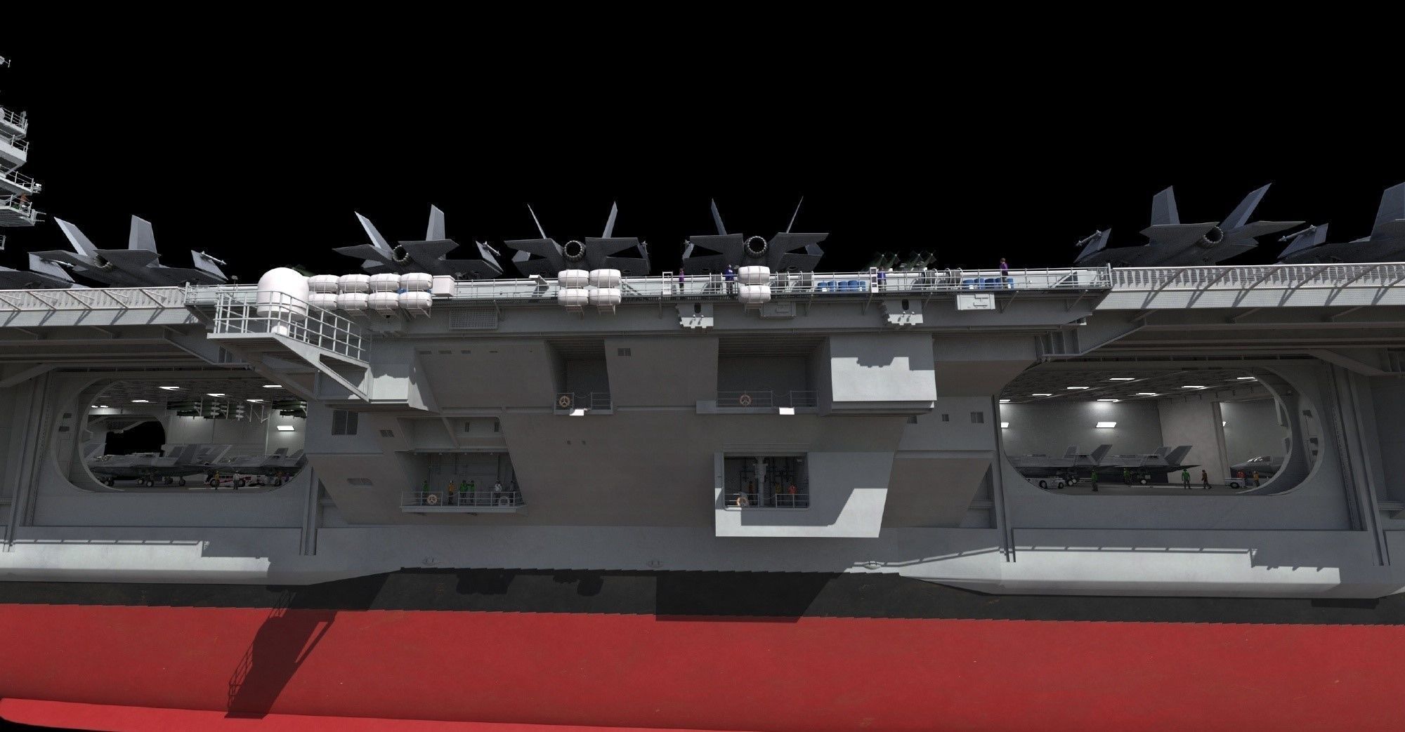 CVN-78 USS Gerald Ford Aircraft carrier 3D model animated | CGTrader