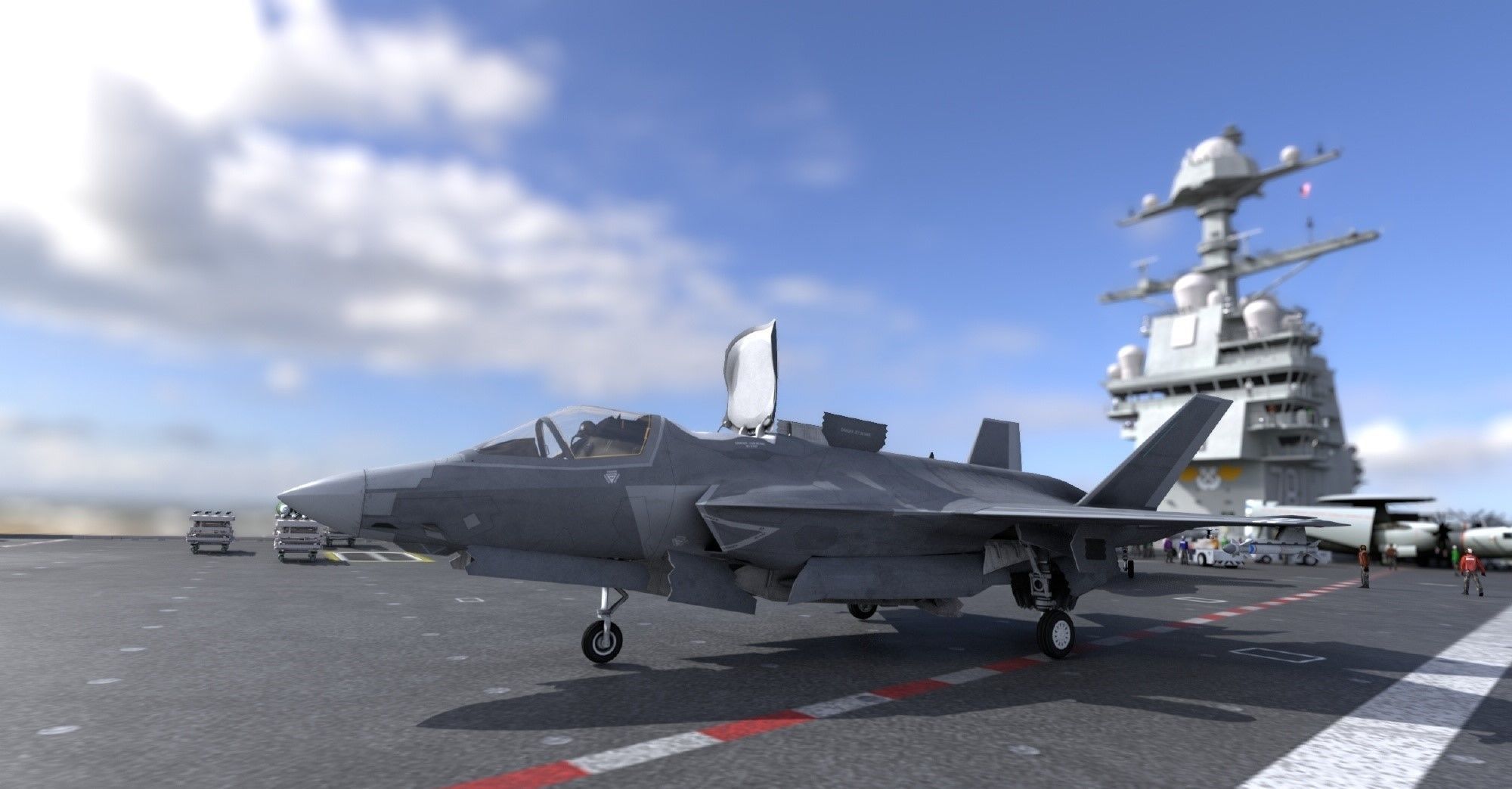 CVN-78 USS Gerald Ford Aircraft carrier 3D model animated | CGTrader